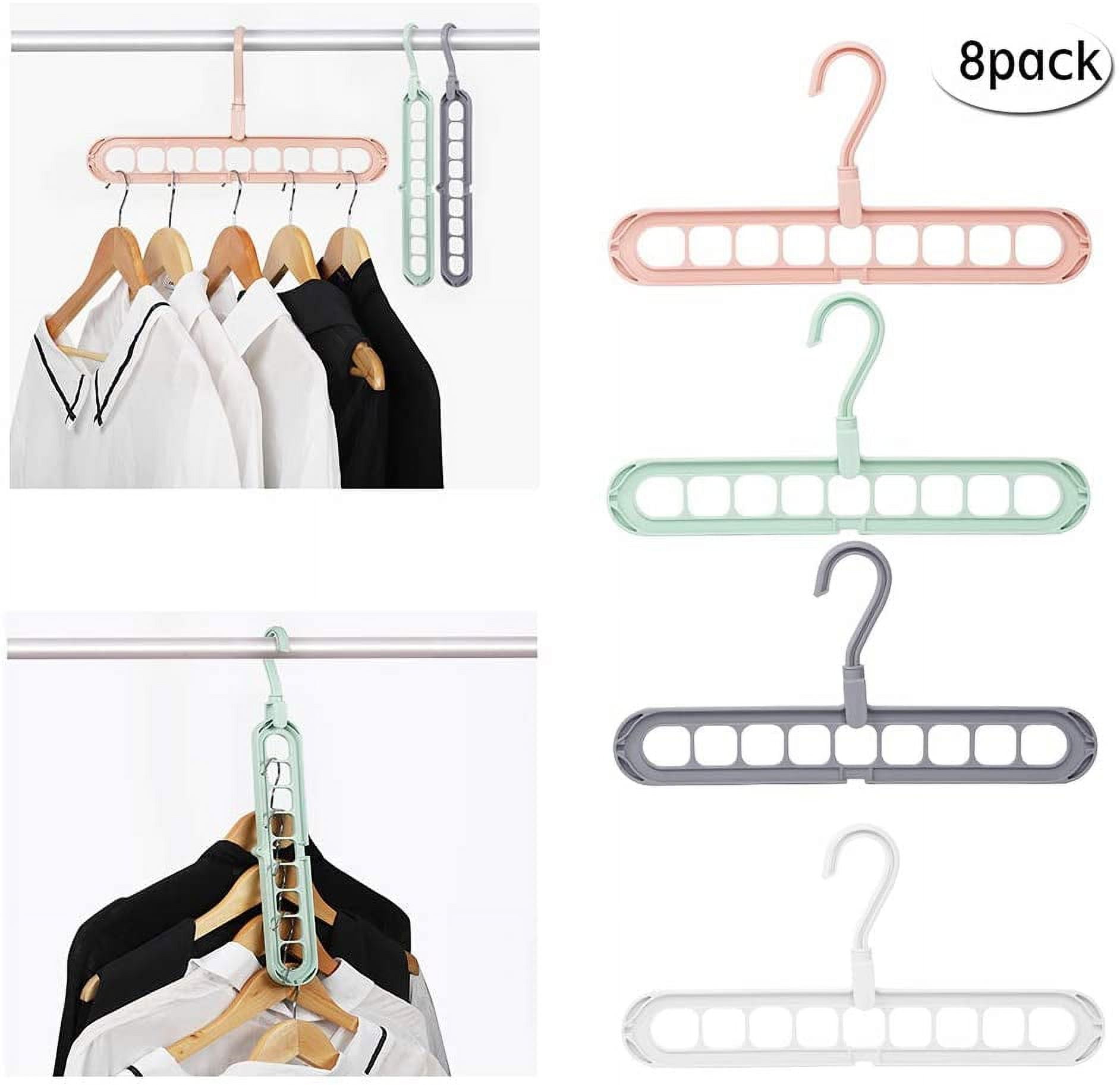 Haitral Magic Hangers - Space Saving 9 Holes Plastic - Walmart.com