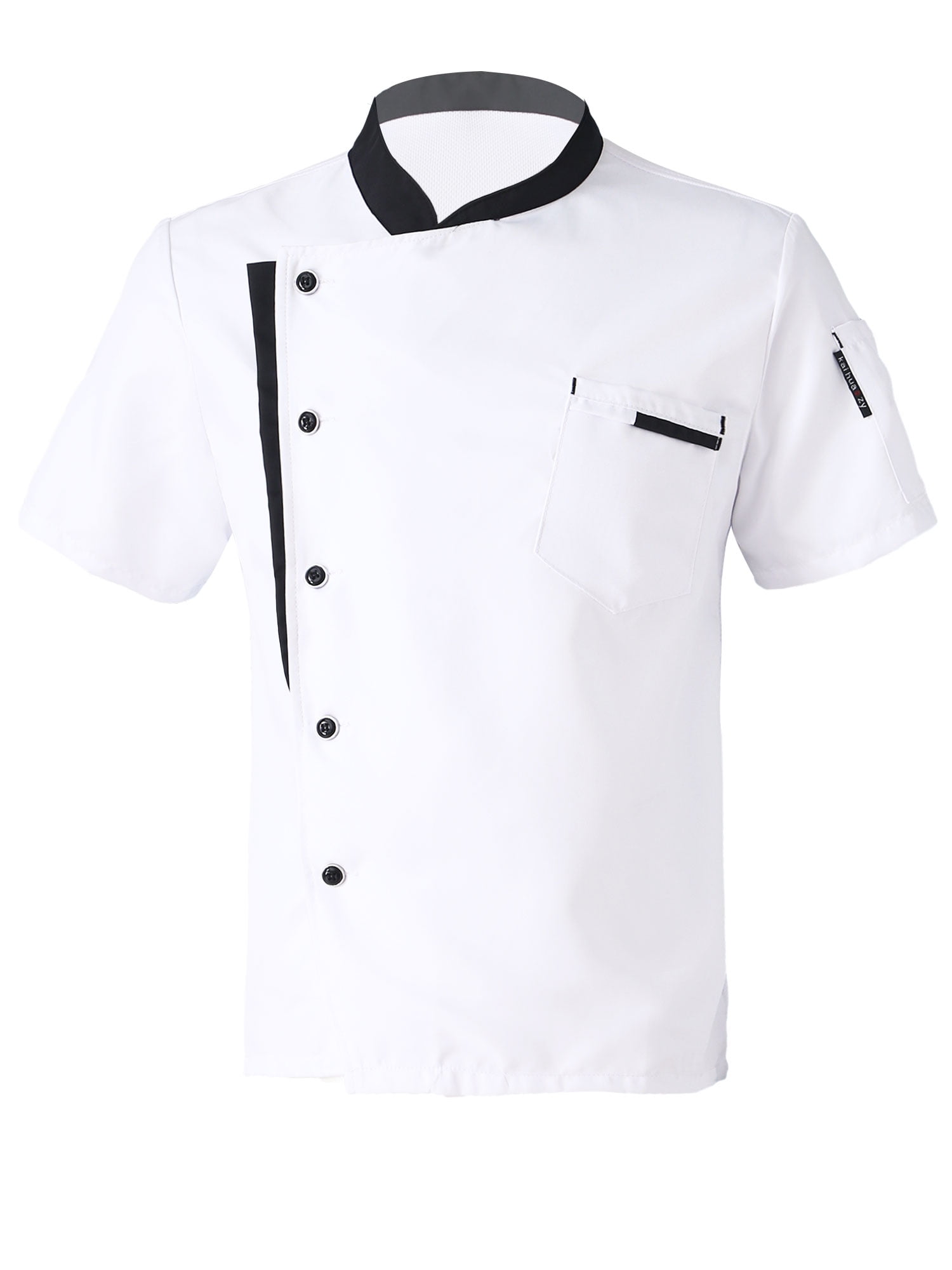 Haitryli Adult Chefs Coat Short Sleeve Button Down Men's Chef Jackets ...