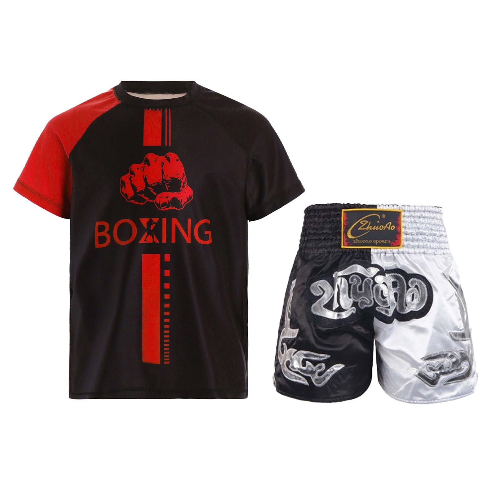 Haitryli Boys Boxing Uniform Boxer Sports Shirts with Muay Thai ...