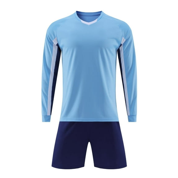 Haitryli Boys Color Block Football Training Outfit Kids Long Sleeve ...