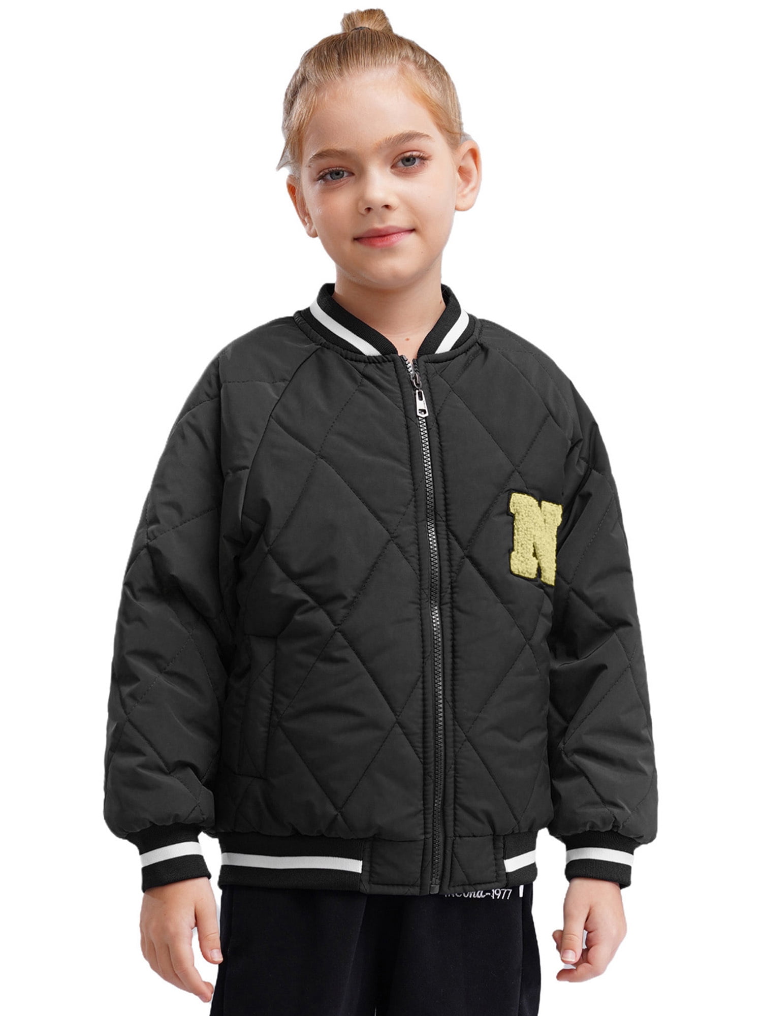 Haitryli Boys Girls Varsity Jacket School Uniform Children Baseball ...