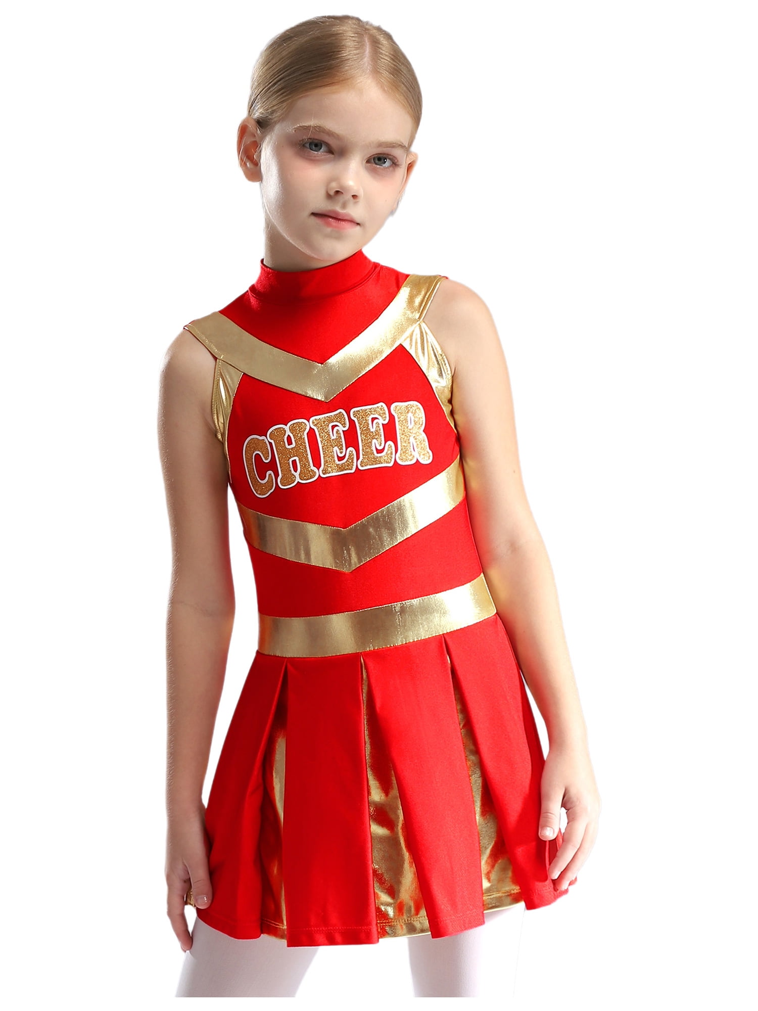 Haitryli Children Girls Cheer Leader Dancewear Cheerleading Dance Dress ...