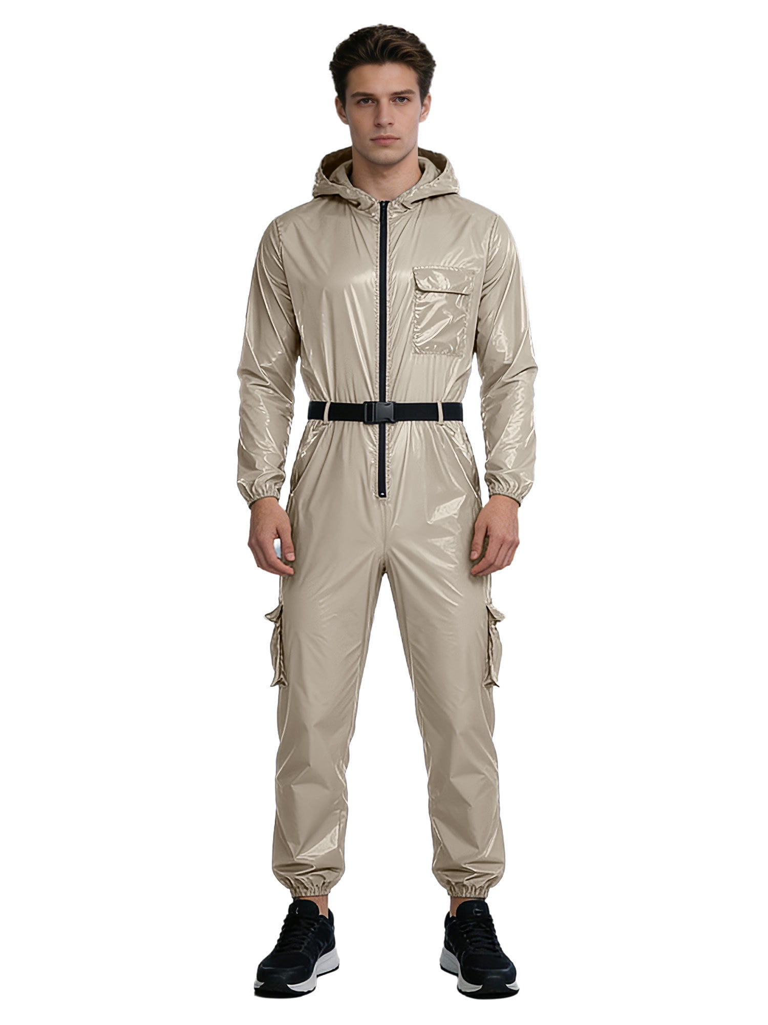 Haitryli Coveralls for Men Adult Long Sleeve Work Jumpsuit Sanitary ...