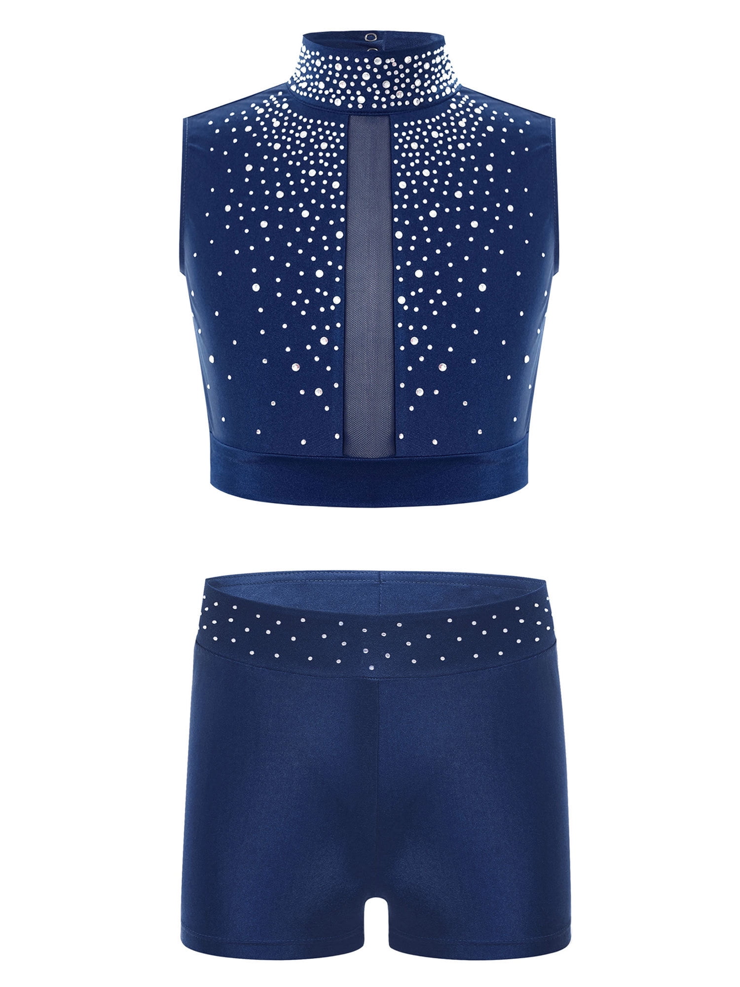 Haitryli Girl's 2PCS Active Set Sport Tracksuit Crop Top with Booty ...