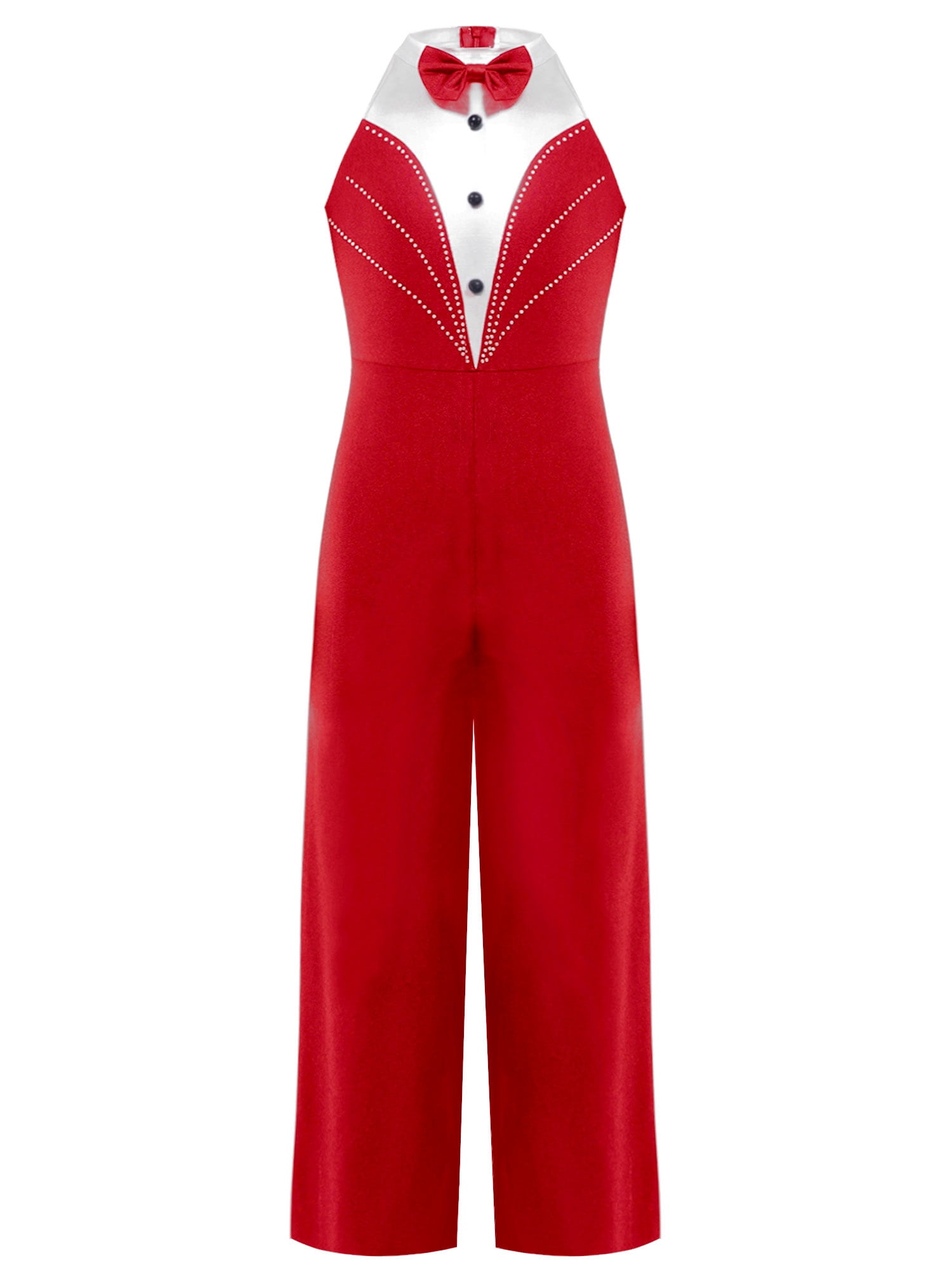 Haitryli Girl's Wide Leg Pants Dancing Gowns Sleeveless Bodysuit ...