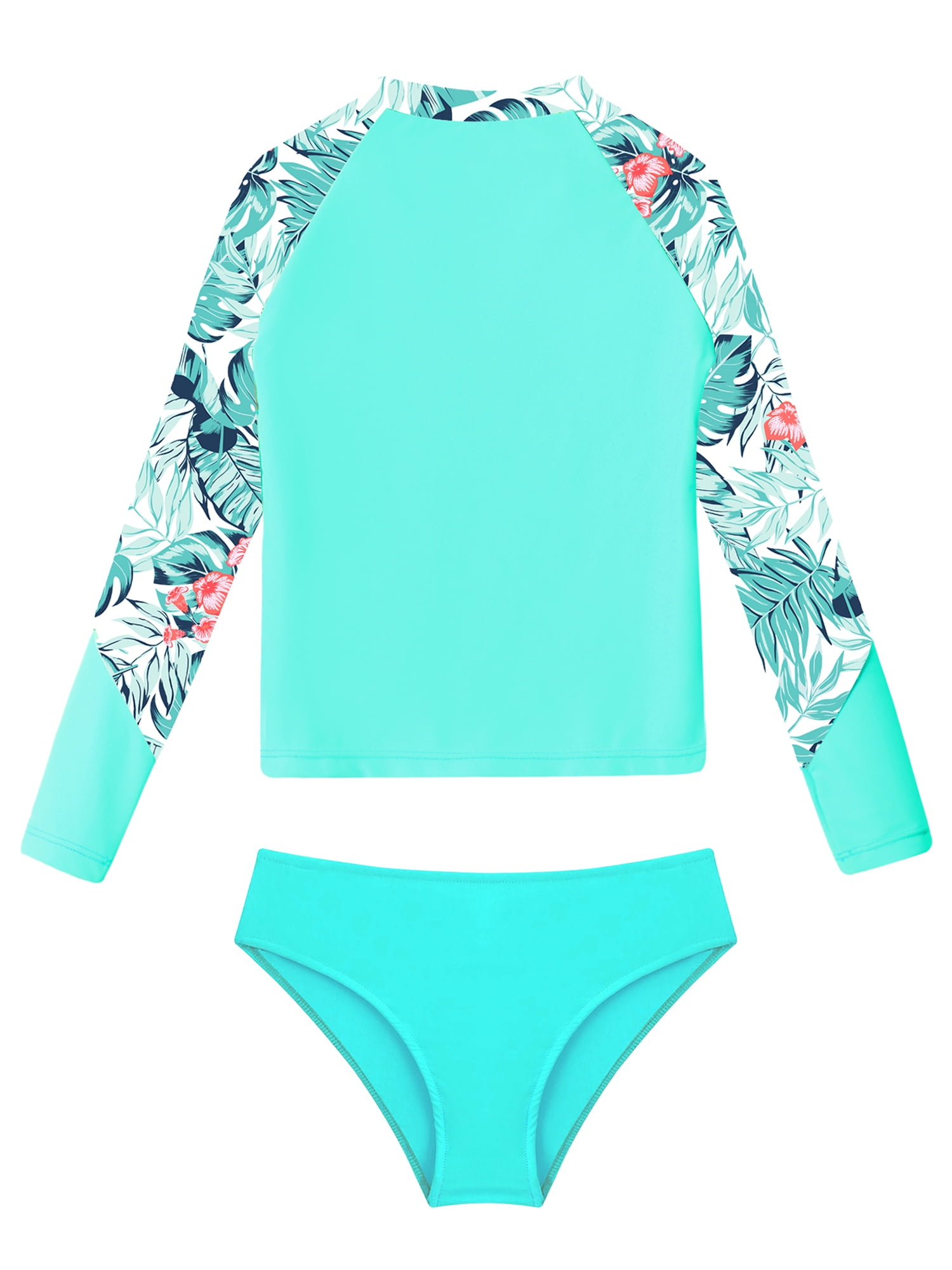 Haitryli Girls Rash Guard Swimwear Shirt and Briefs Beach Swimming ...