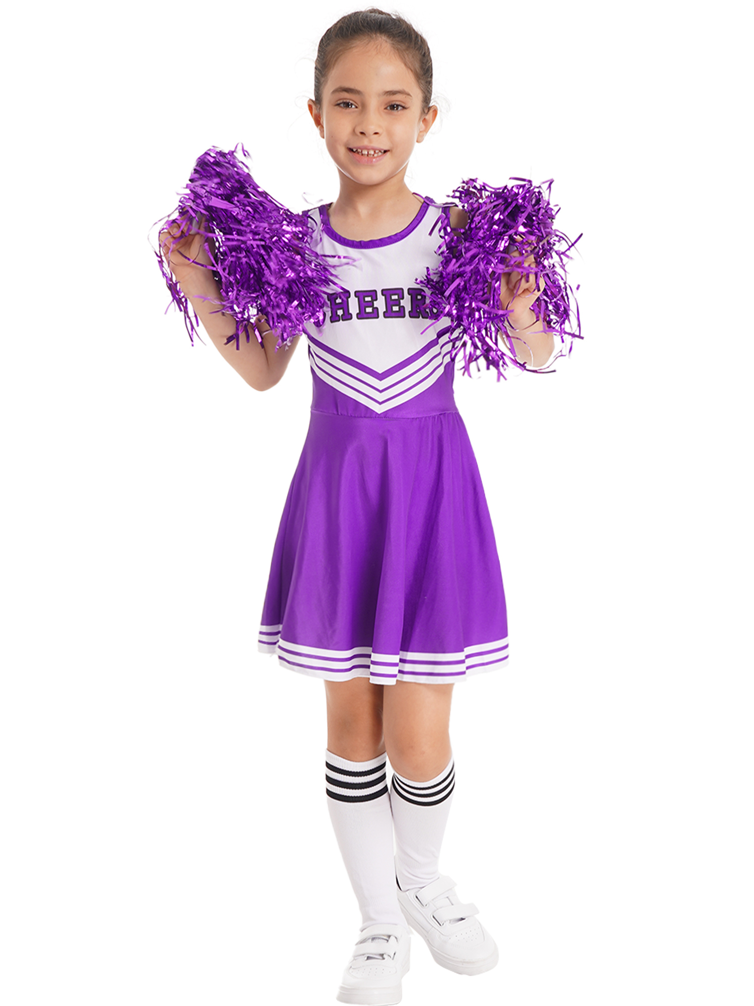 Haitryli Girls School Cheerleading Uniform Sleeveless Cheer Leader ...