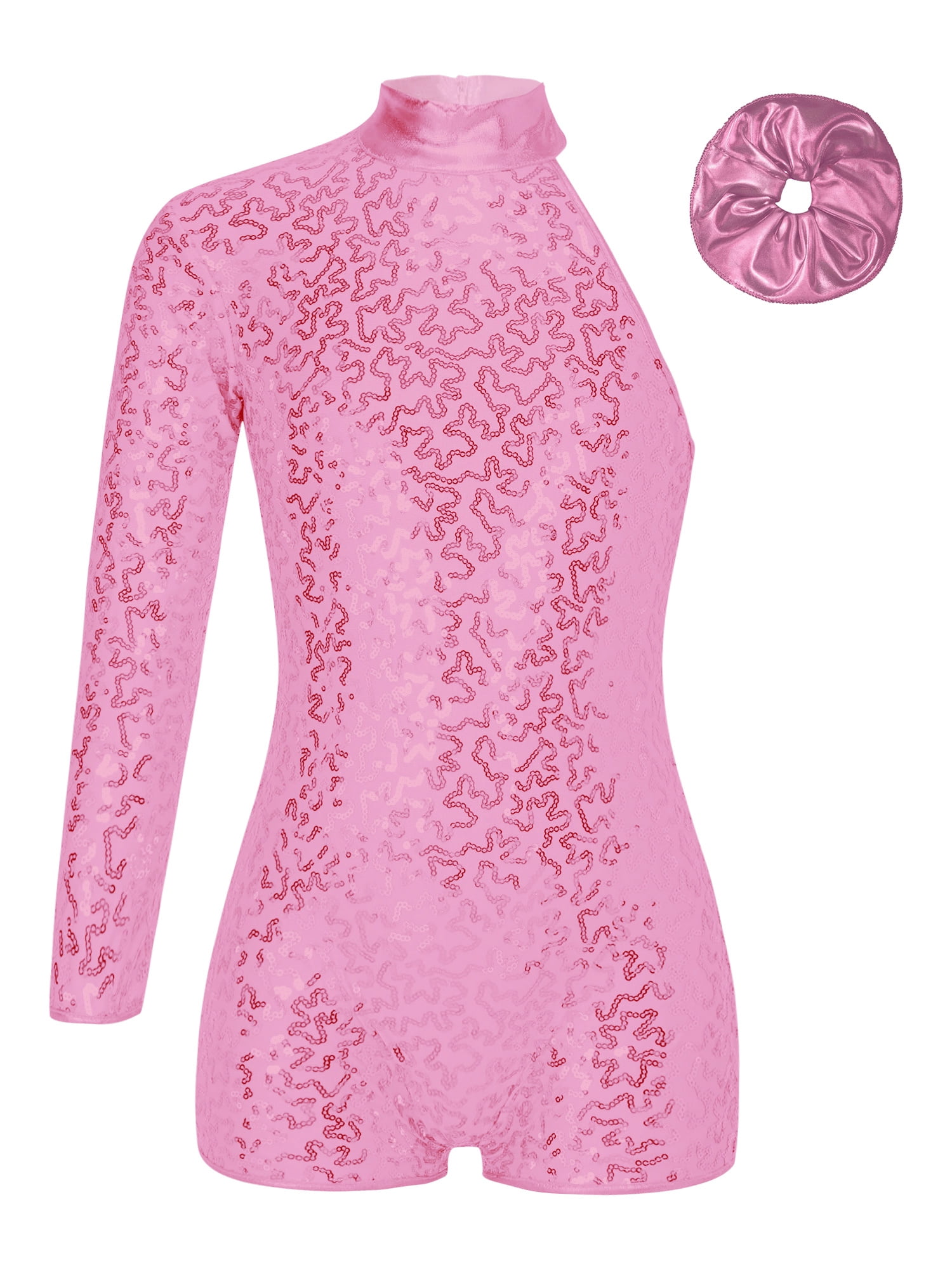 Haitryli Girls Sequins One Shoulder Ballet Dance Leotard Gymnastic ...