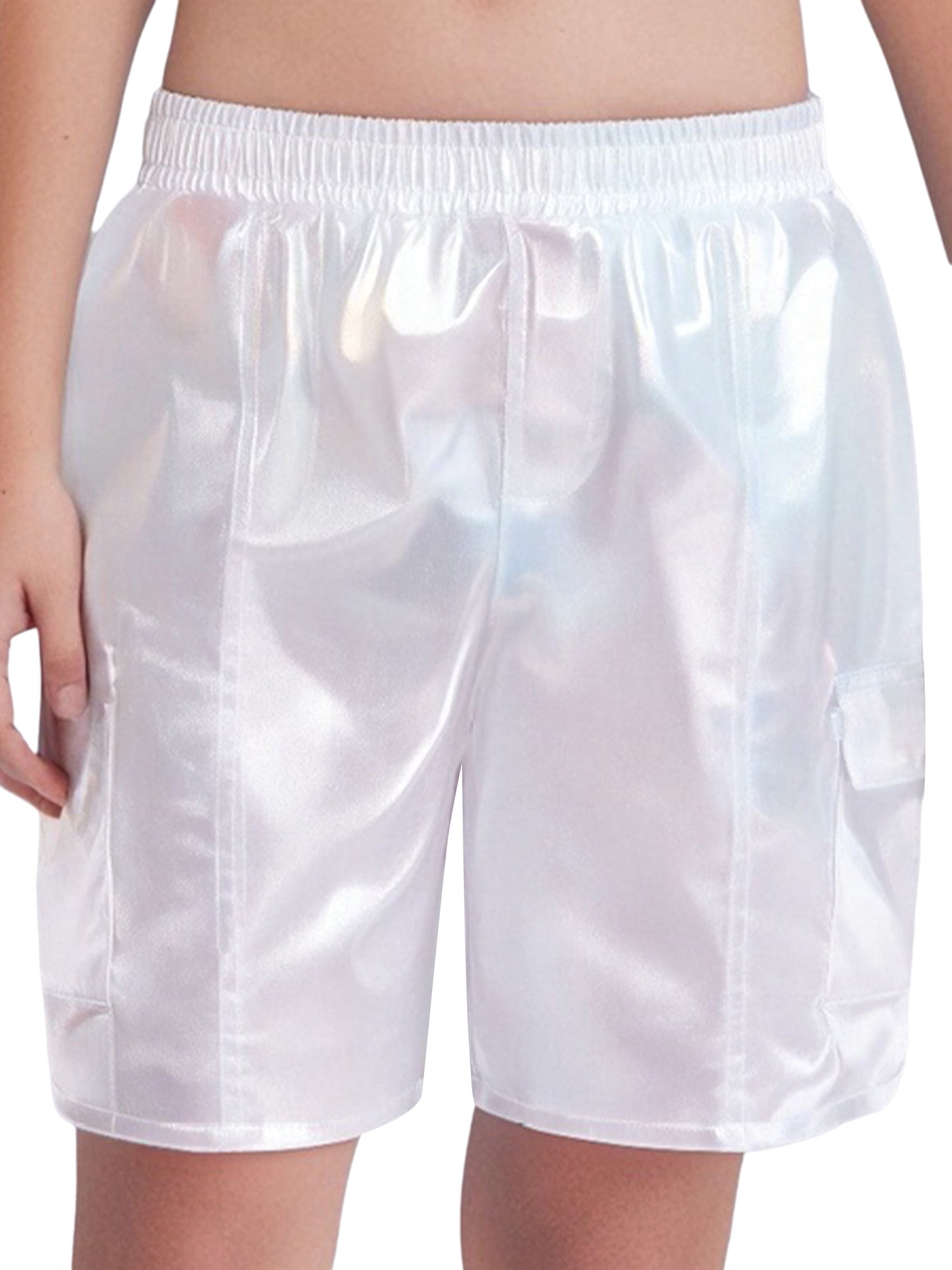 Haitryli Girls Shiny Metallic Shorts Dance Hot Pants Sparkly Athletic ...