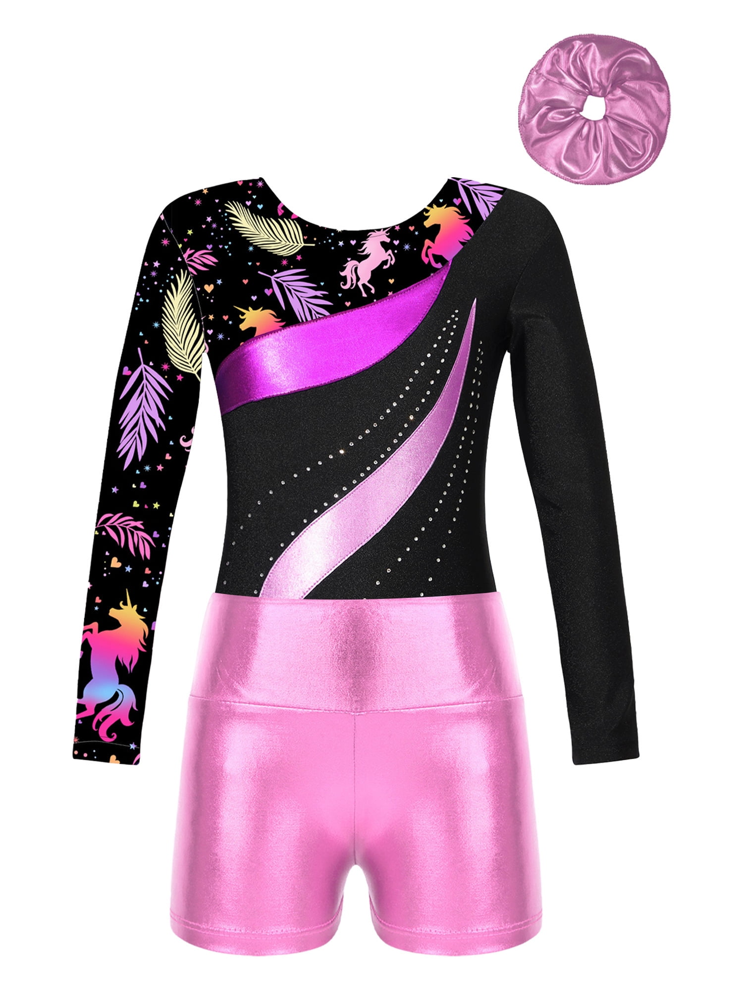 Haitryli Gymnastics Leotards for Girls Long Sleeve Dance Unitards ...