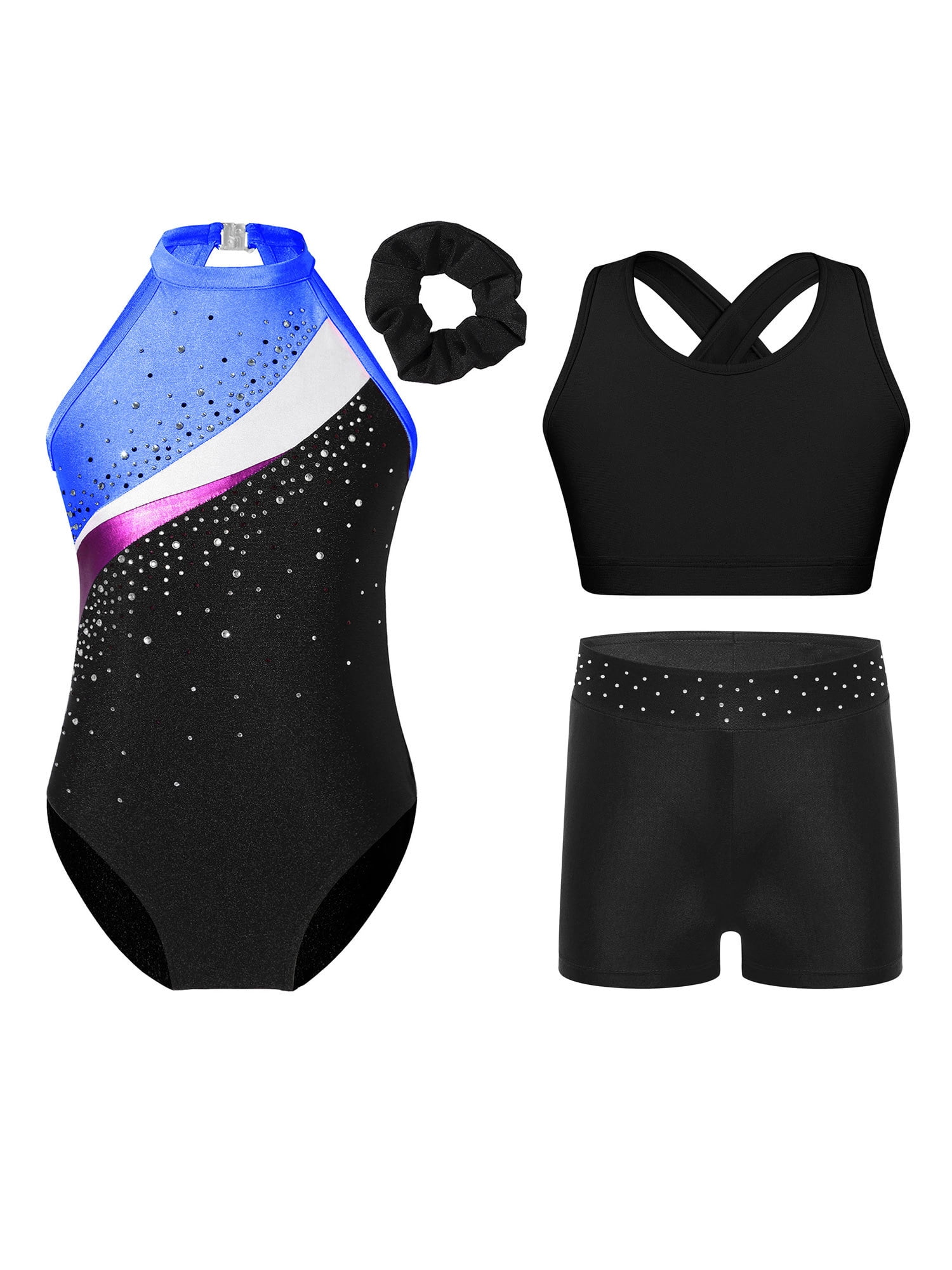 Haitryli Gymnastics Leotards for Girls Sparkly Dance Unitards Biketards ...