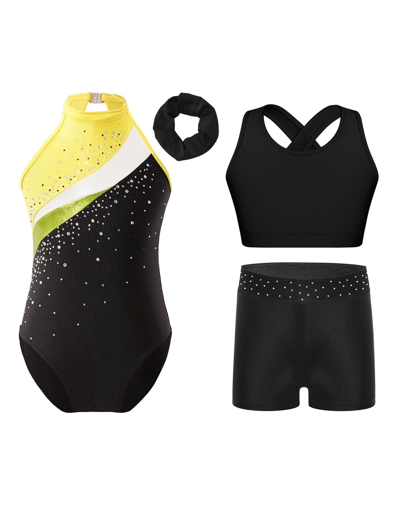 Haitryli Gymnastics Leotards for Girls Sparkly Dance Unitards Biketards ...
