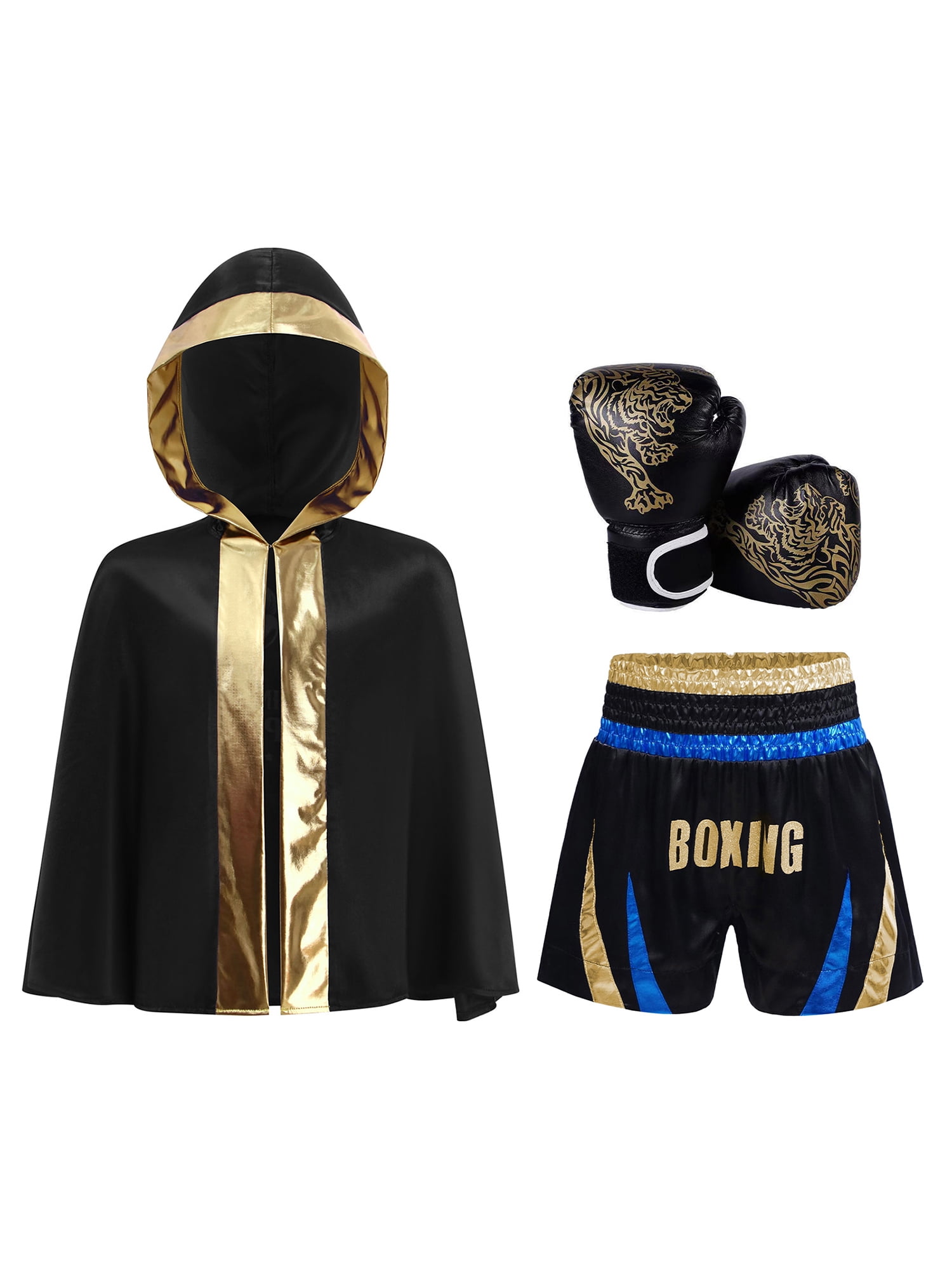 Haitryli Kids Boys Girls Boxing Training Outfit Kickboxing Shorts with ...
