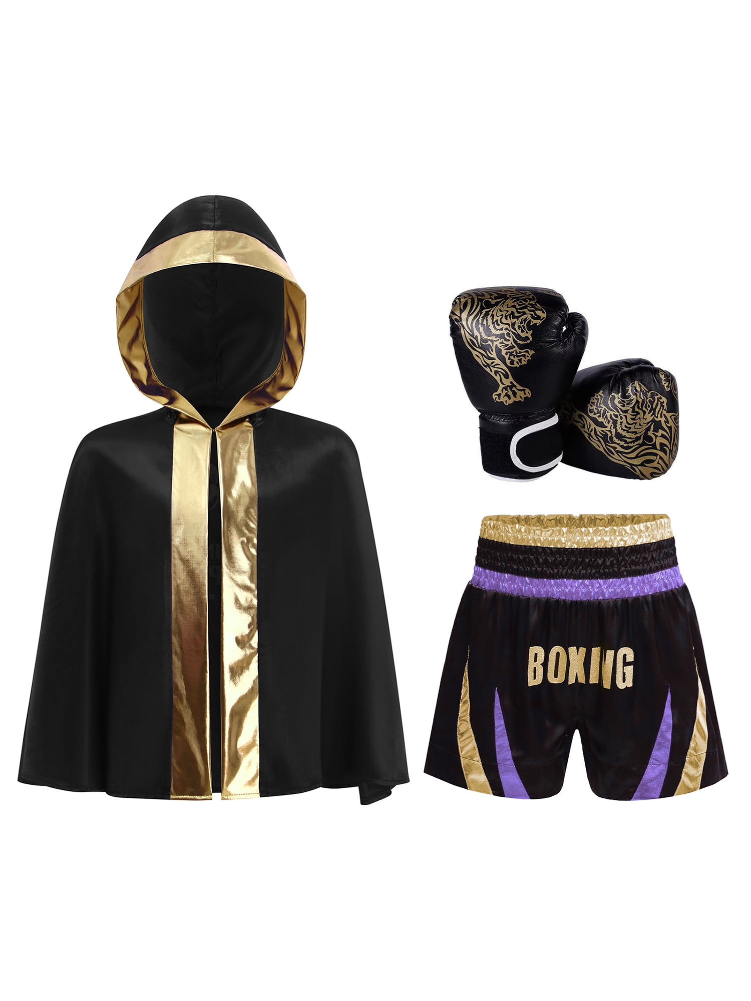Haitryli Kids Boys Girls Boxing Training Outfit Kickboxing Shorts with ...