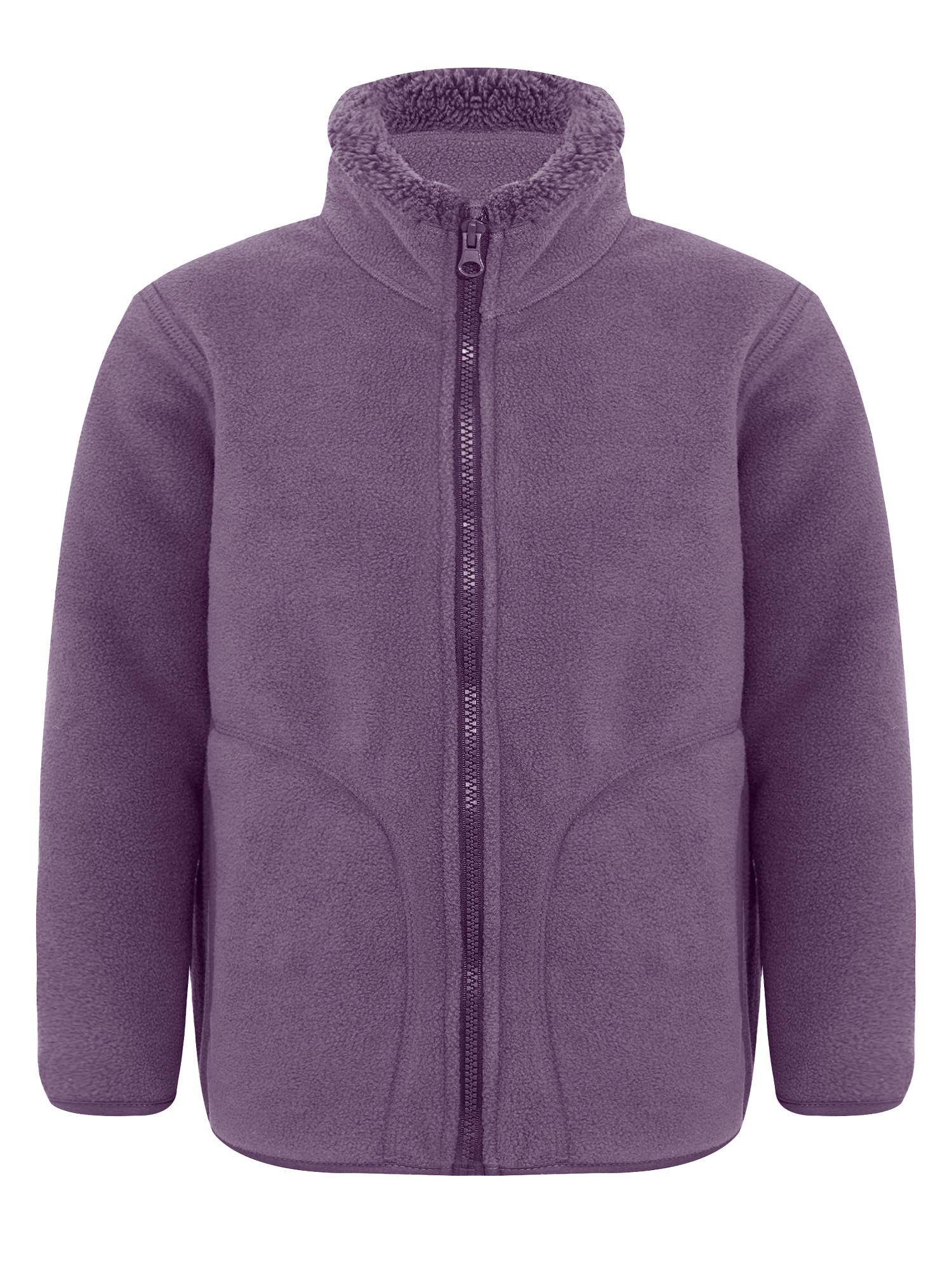 Haitryli Kids Boys Girls Warm Fleece Jacket Solid Color Long Sleeve ...