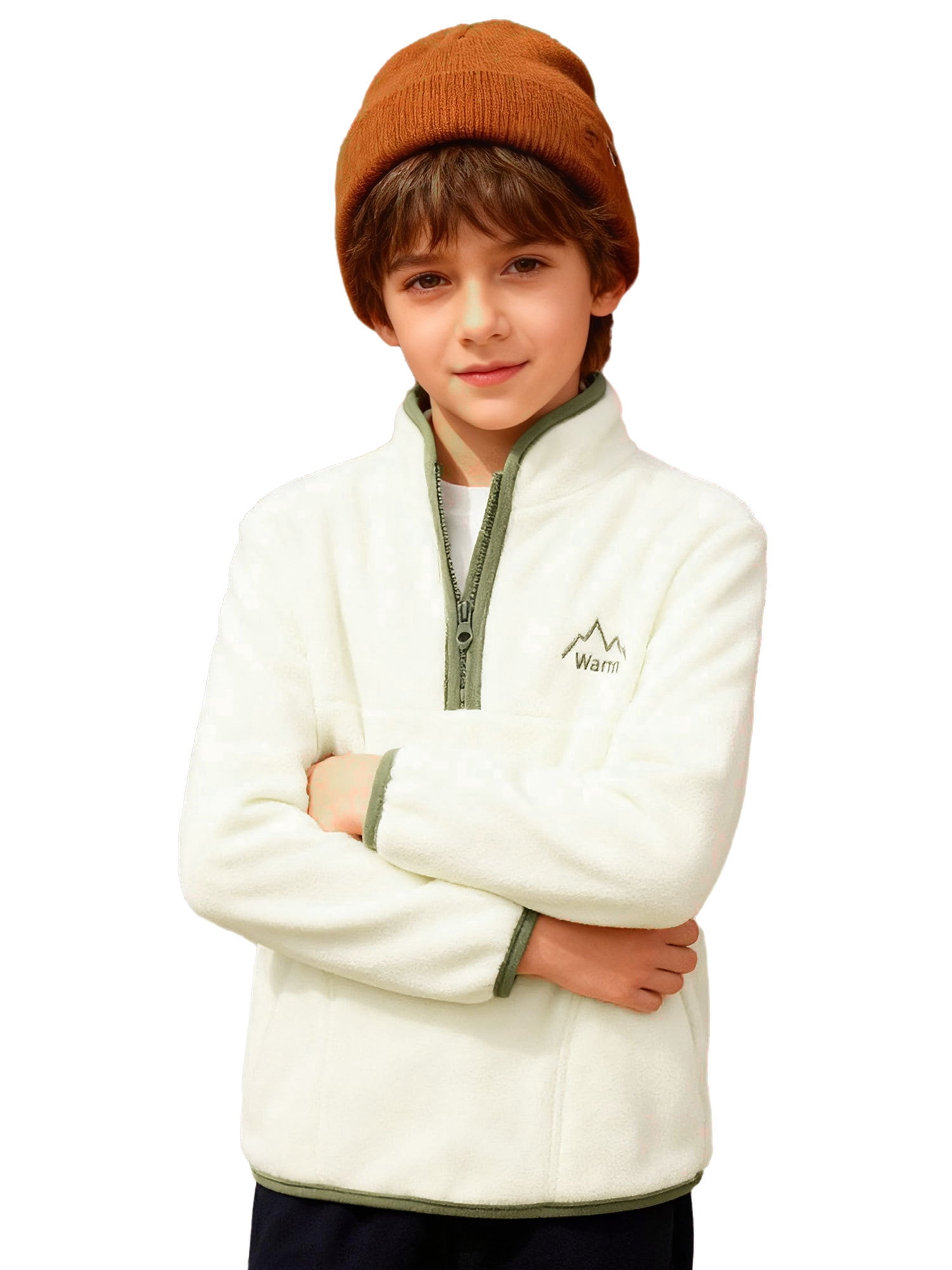 Haitryli Kids Boys Warm Fleece Sweatshirt Jacket Holidays Play Wear ...