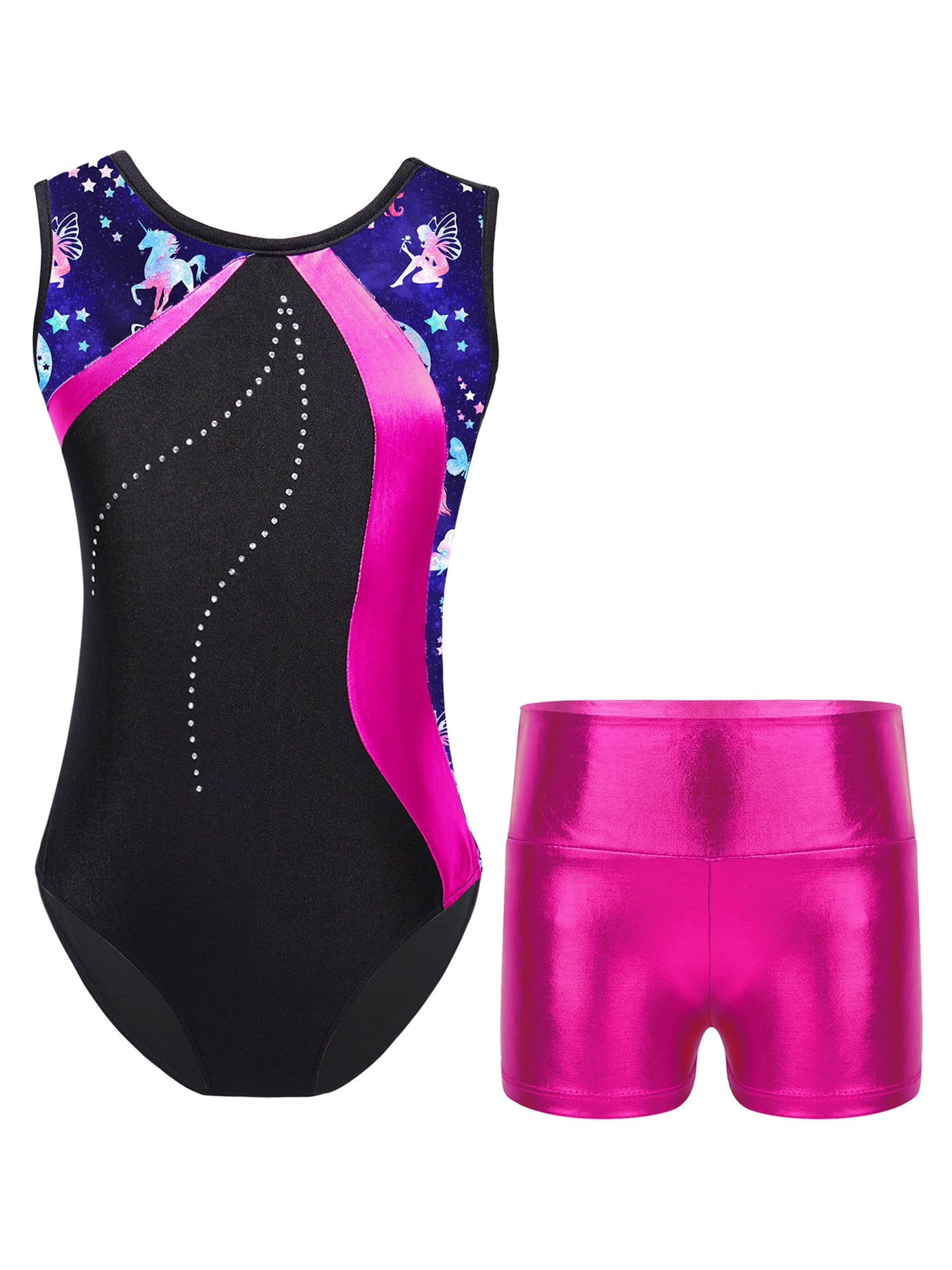 Haitryli Kids Girls 2 Piece Tracksuit Gymnastics Dance Sports Set ...