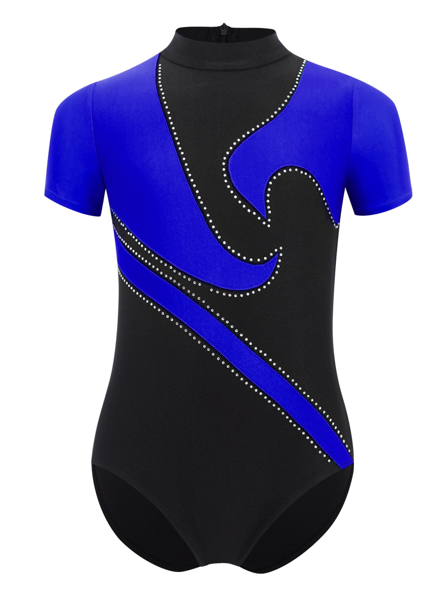 Haitryli Kids Girls Boys Short Sleeve Color Block Leotard for ...