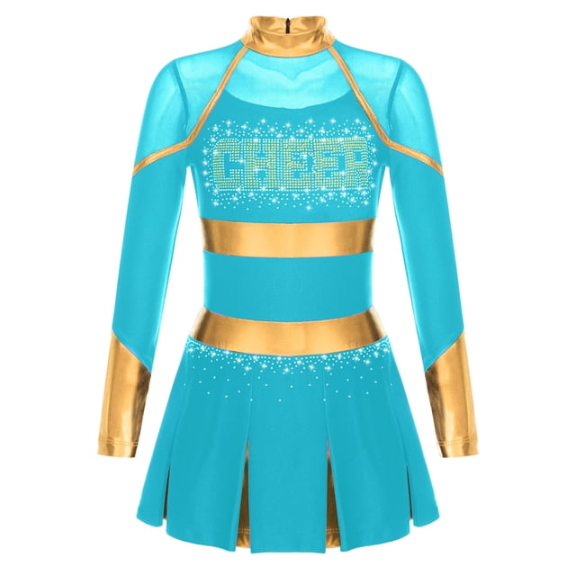 Haitryli Kids Girls Cheer Leader Halloween Dress Up Party Costume Long ...