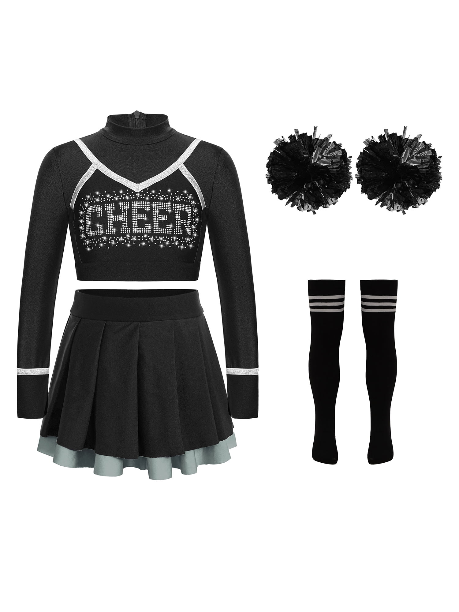 Haitryli Kids Girls Cheerleading Dance Costume Set Role Paly Halloween ...