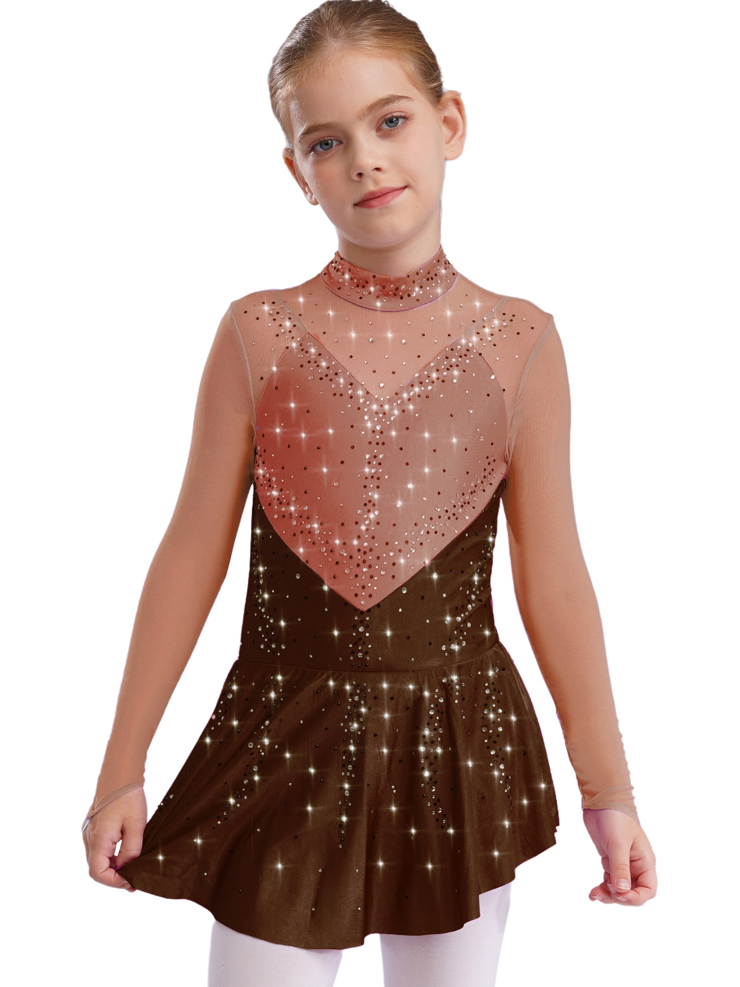 Haitryli Kids Girls Figure Skating Gymnastics Dance Dress Competition ...