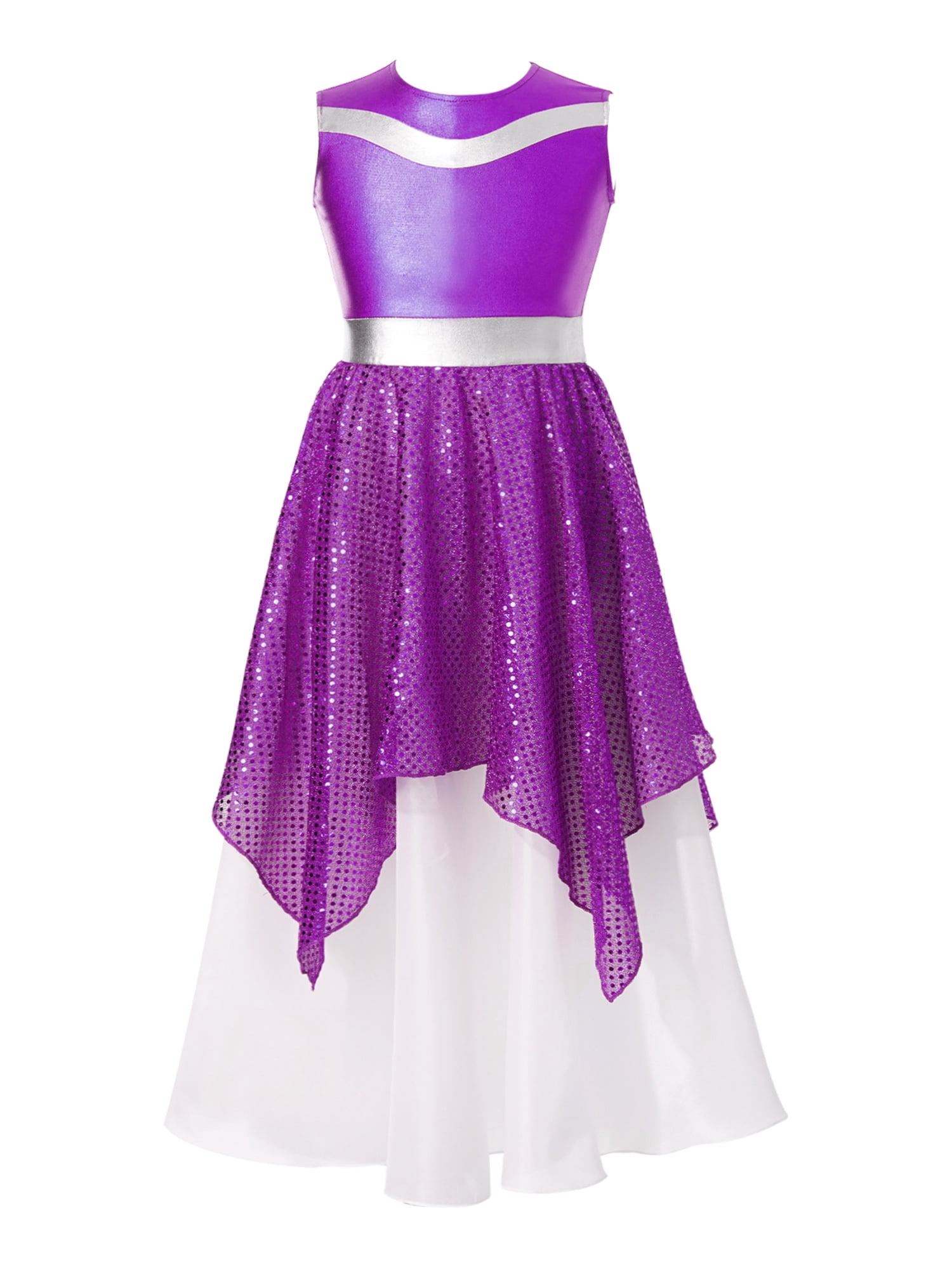 Haitryli Kids Girls Liturgical Praise Dance Dress Full Length Worship ...