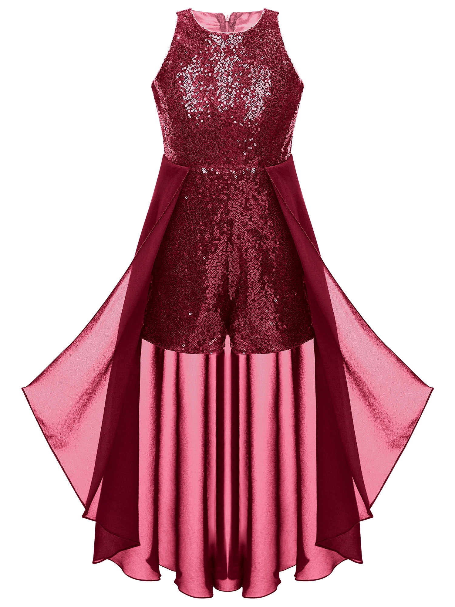 Haitryli Kids Girls Maxi Romper Dress Sequins Party Formal Jumpsuit ...