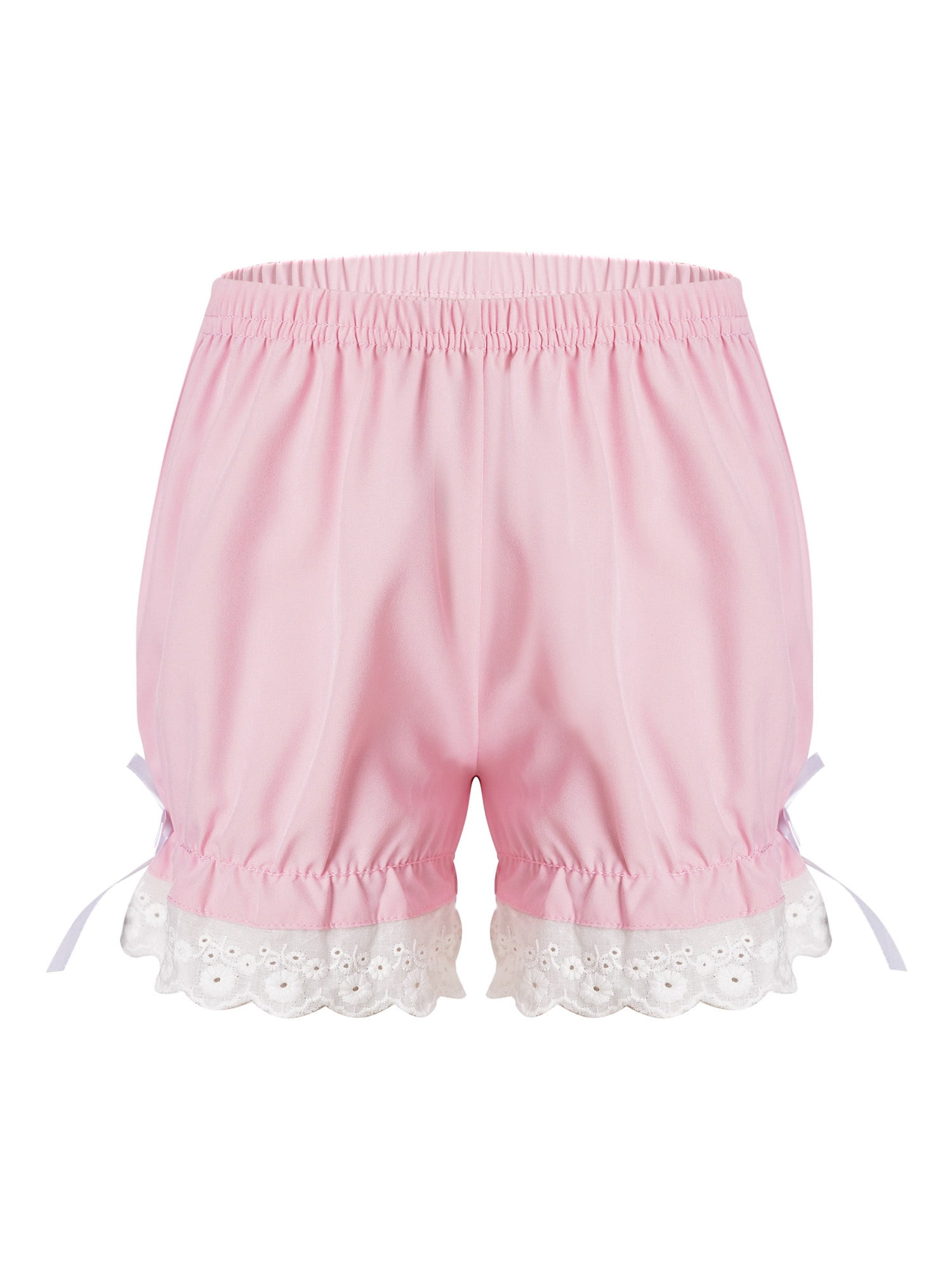 Haitryli Kids Girls Ruffle Bloomer Shorts Lace Up Safety Short Under ...