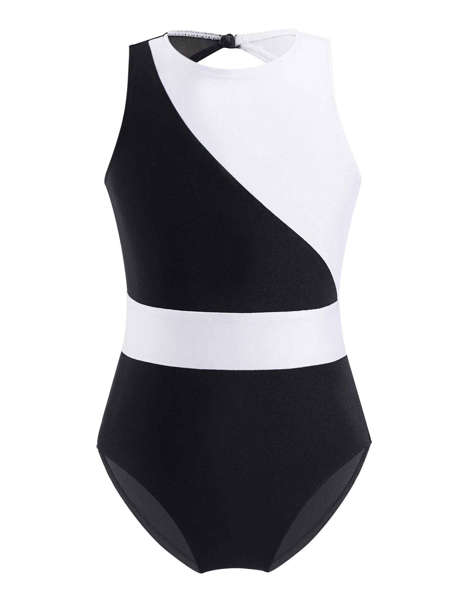 Haitryli Kids Girls Sleeveless Gymnastics Dance Leotards Color Block ...