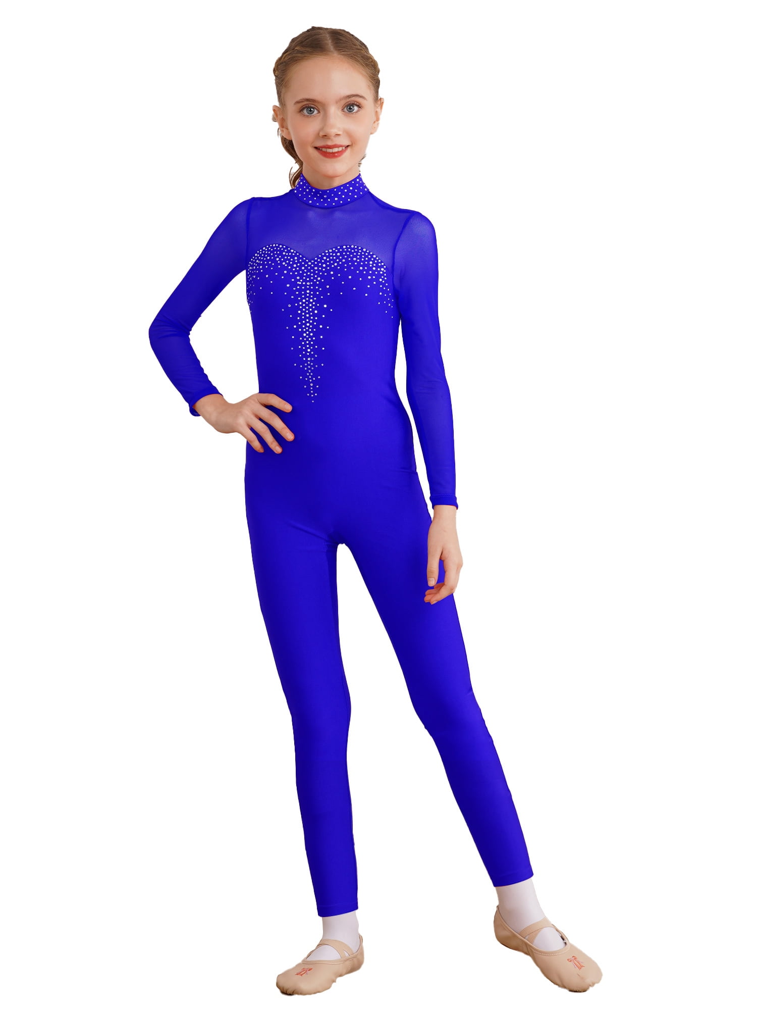 Haitryli Kids Girls Unitards Full Body Long Sleeve Gymnastics Leotard ...