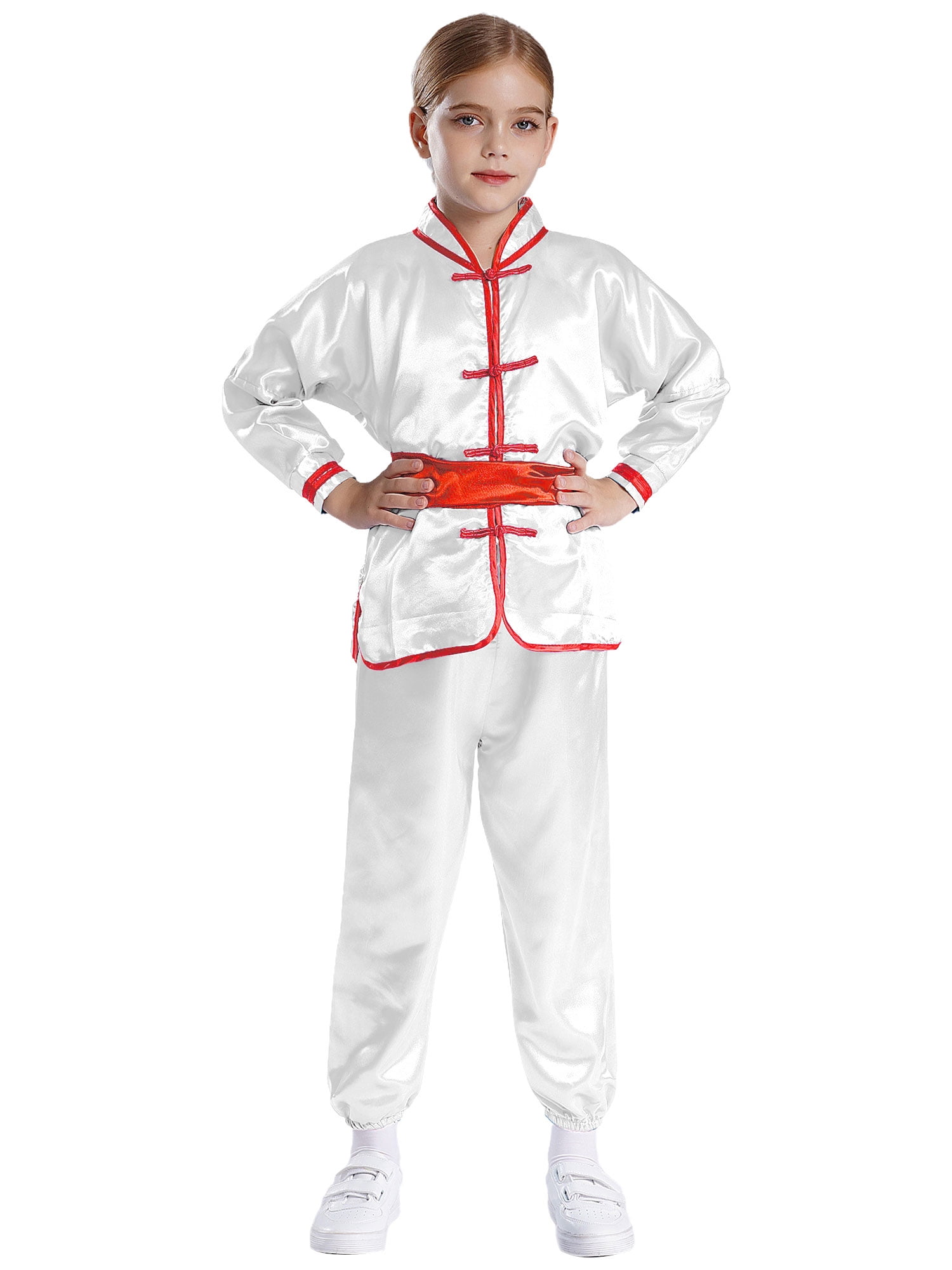 Haitryli Kids Kung Fu Outfits Tai Chi Uniforms for Boys Girls Chinese ...