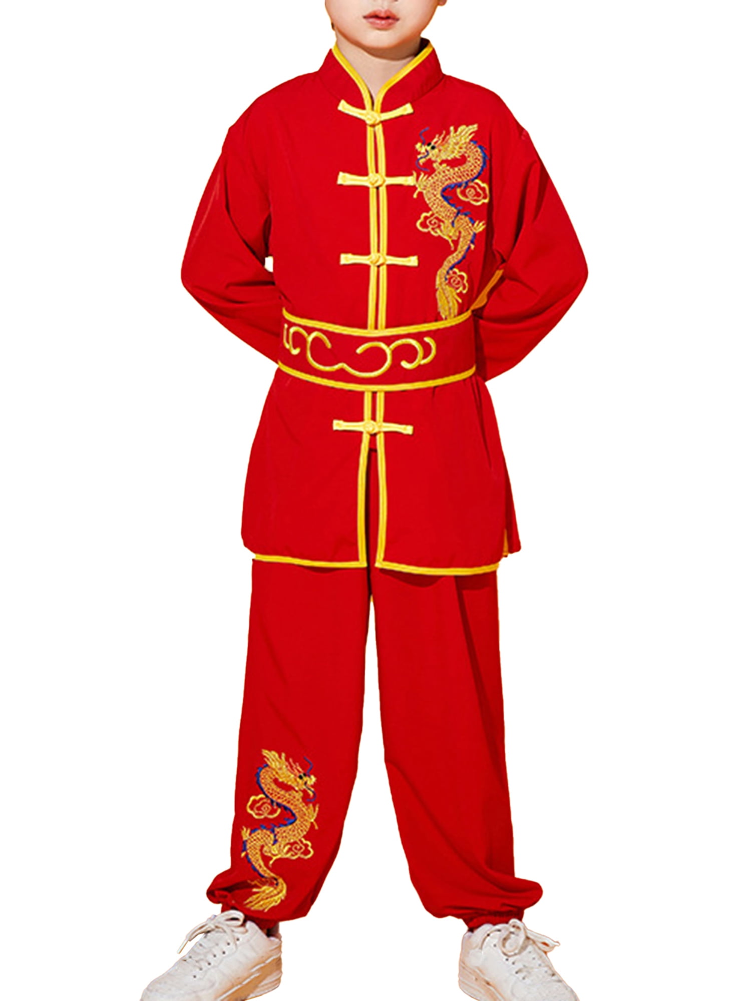 Haitryli Kids Kung Fu Suit Boys Girls Traditional Tai Chi Uniform ...