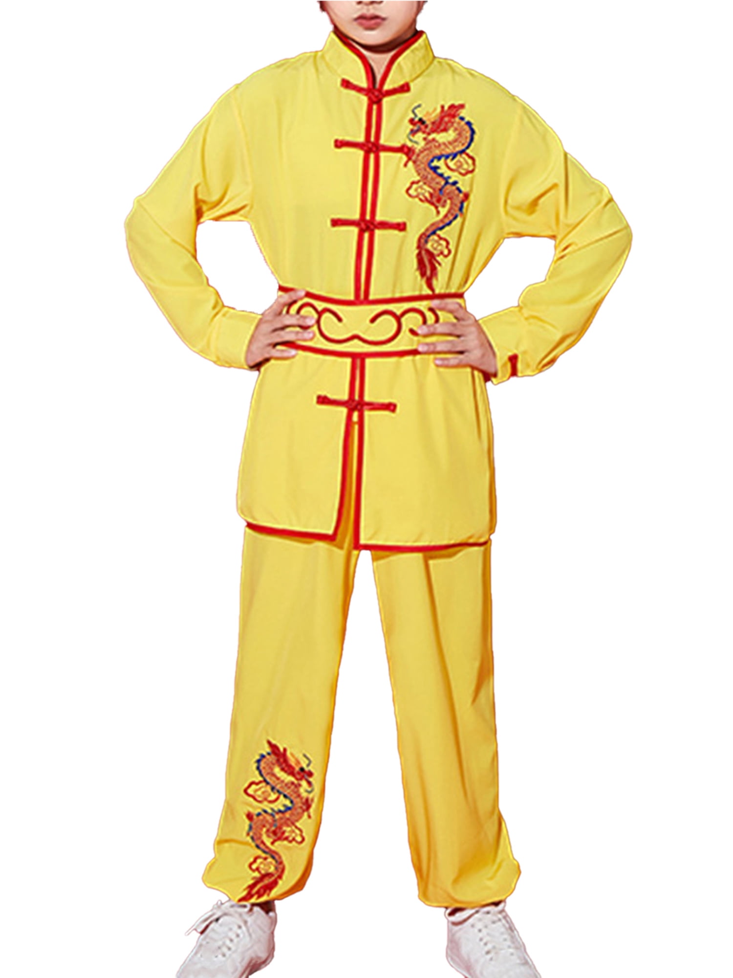 Haitryli Kids Kung Fu Suit Boys Girls Traditional Tai Chi Uniform ...