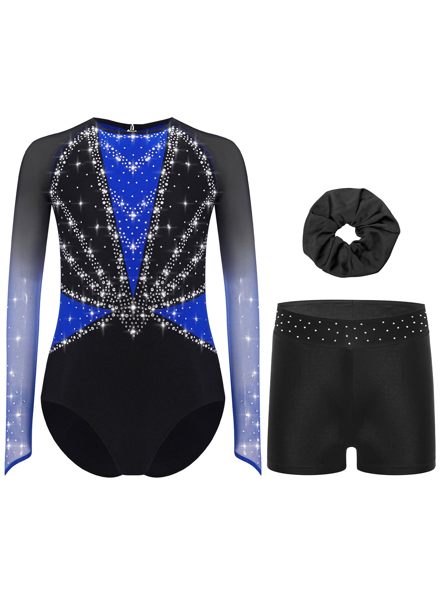 Haitryli Leotard for Girls 3 Piece Dance Unitards Athletic Bodysuit ...