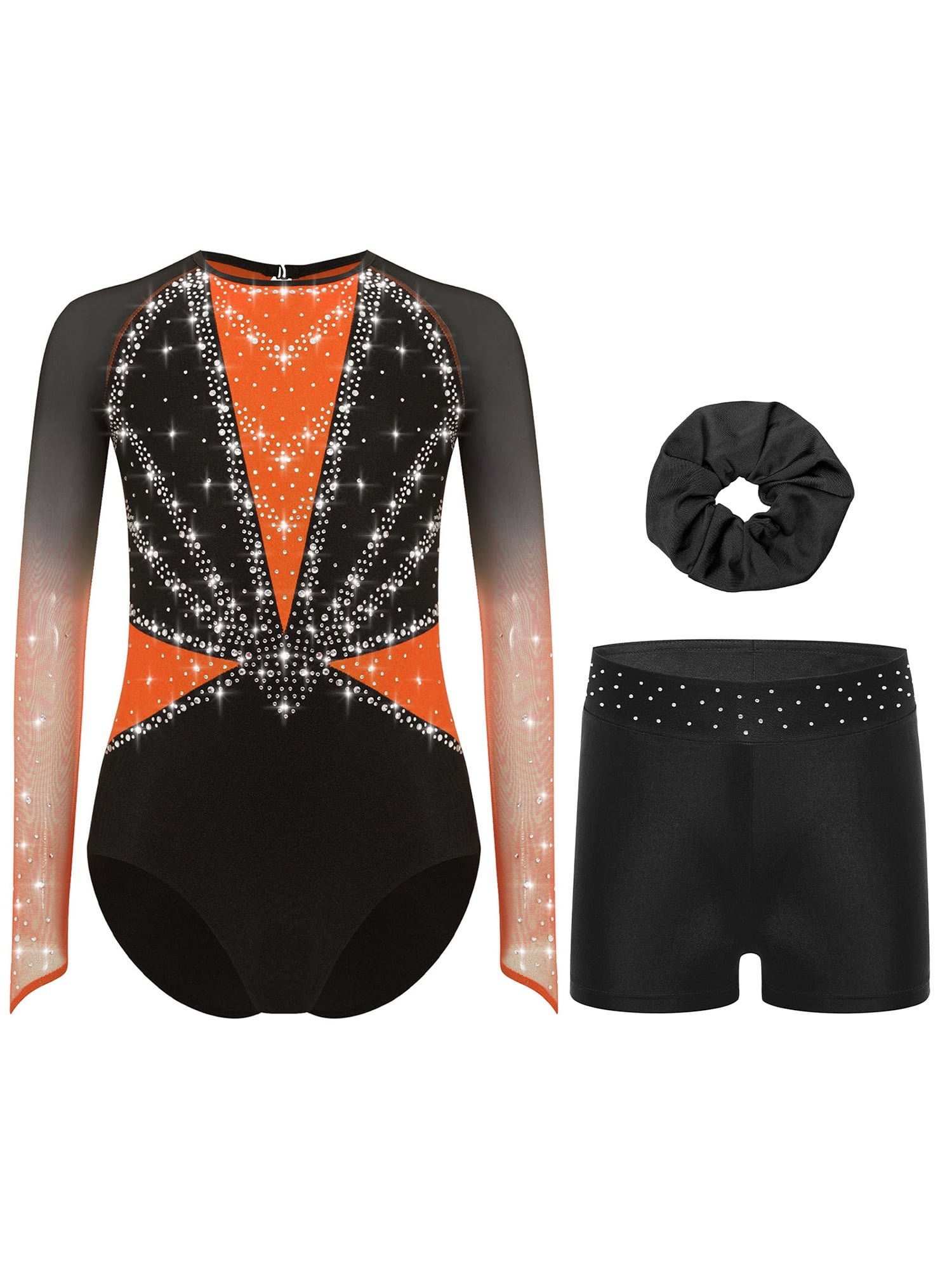 Haitryli Leotard for Girls 3 Piece Dance Unitards Athletic Bodysuit ...