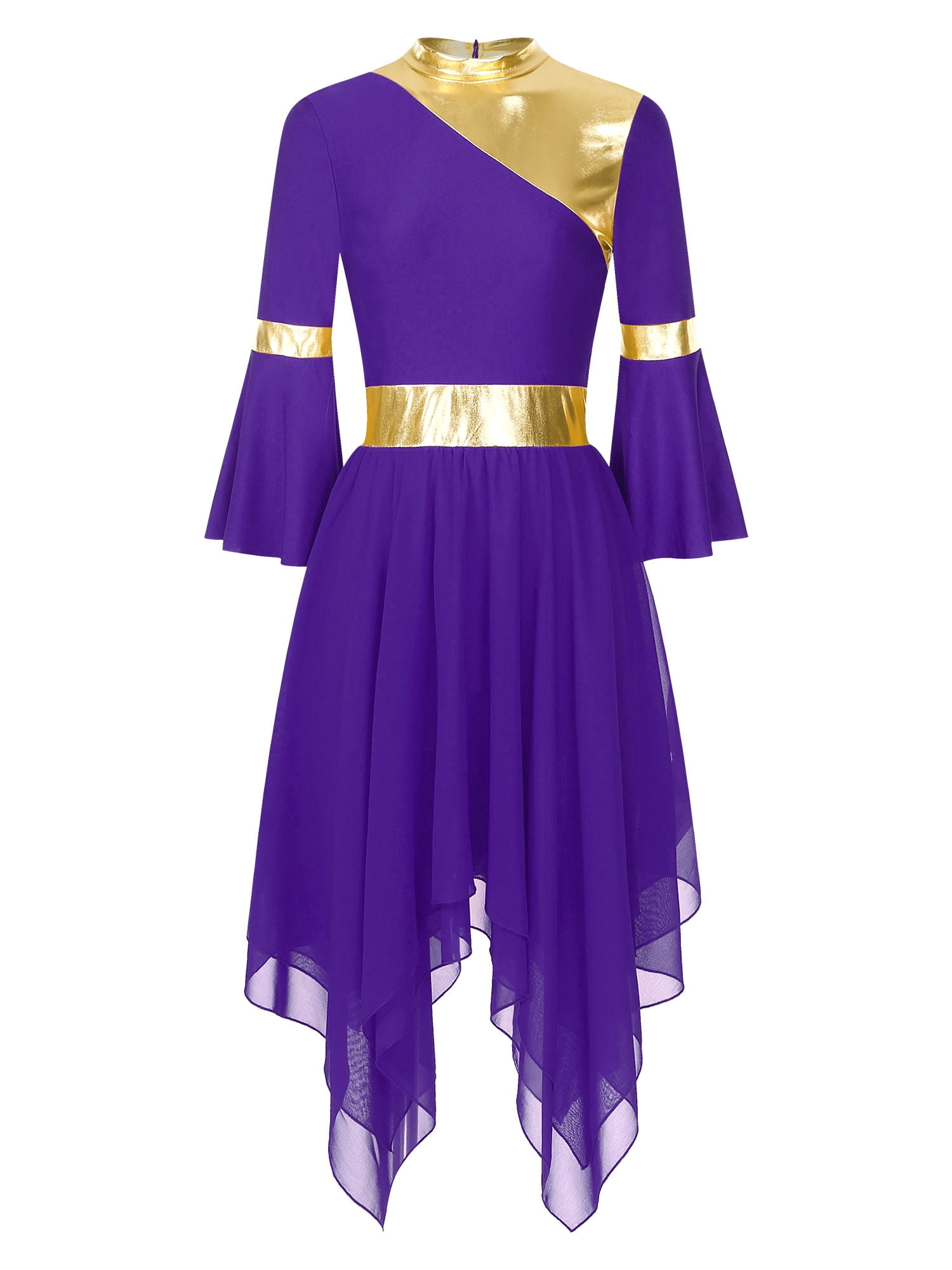 Haitryli Liturgical Praise Dance Dress For Women Color Block ...