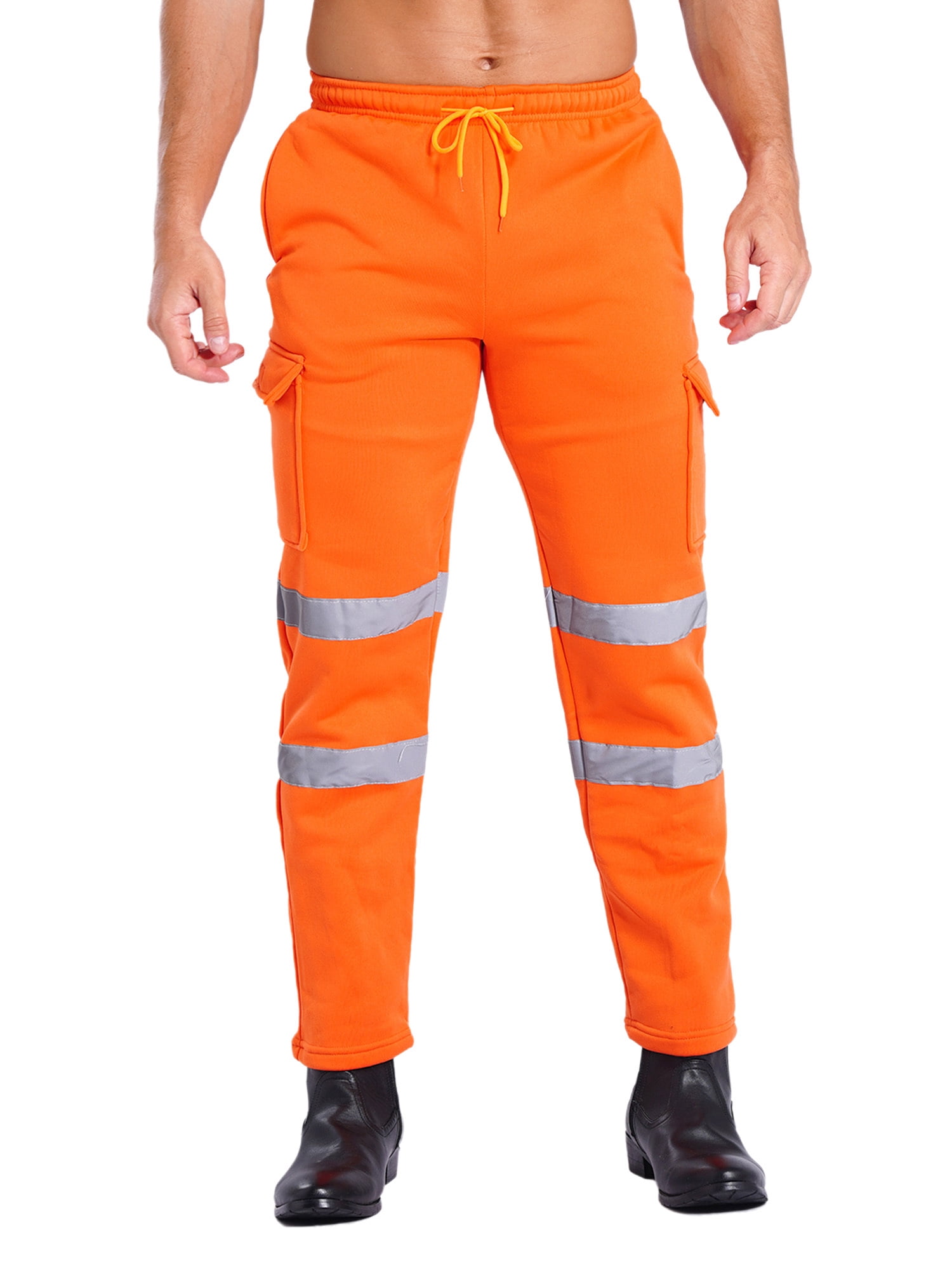Haitryli Men's High Visibility Safety Pants Hi Vis Reflective Utility ...