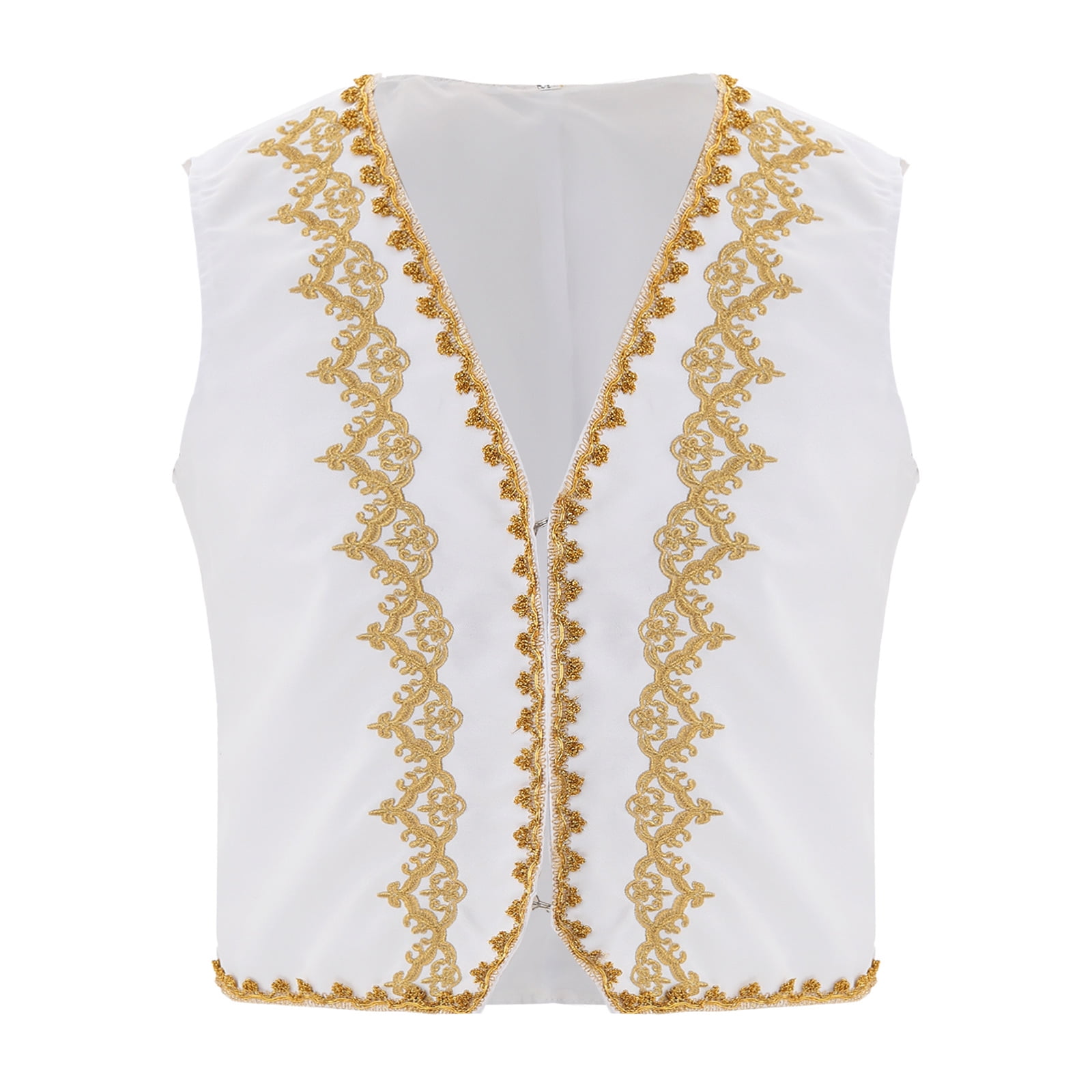 Haitryli Mens Medieval Victorian Sleeveless Vest Gold Trims Figure ...