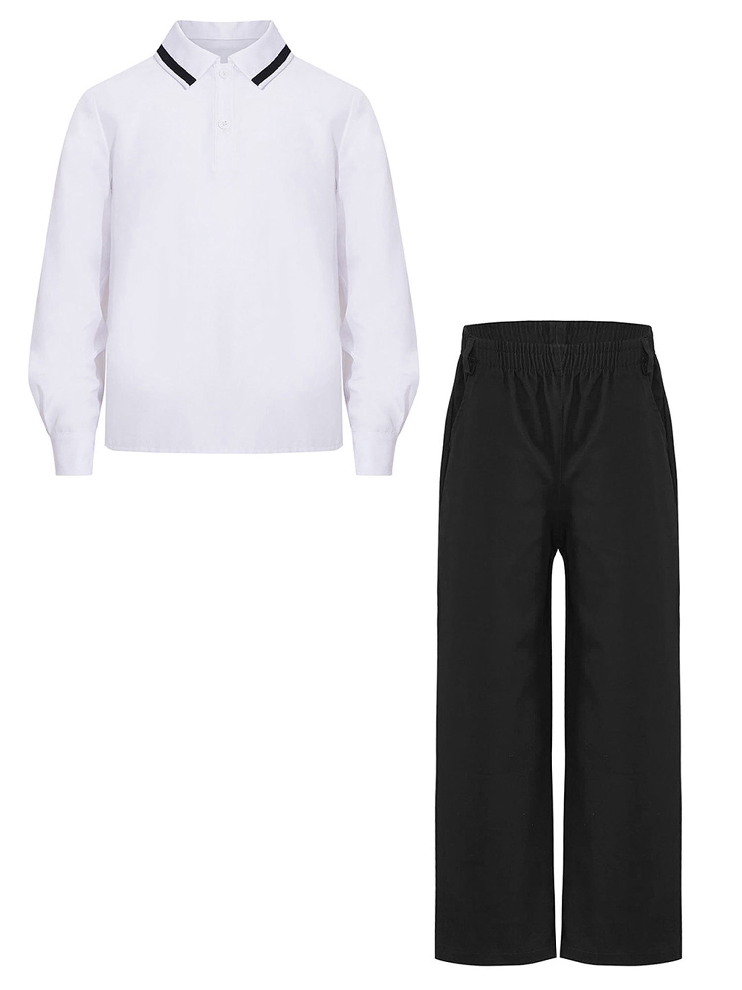 Haitryli School Uniform Set for Girls Boys Classic Shirt Tops with ...