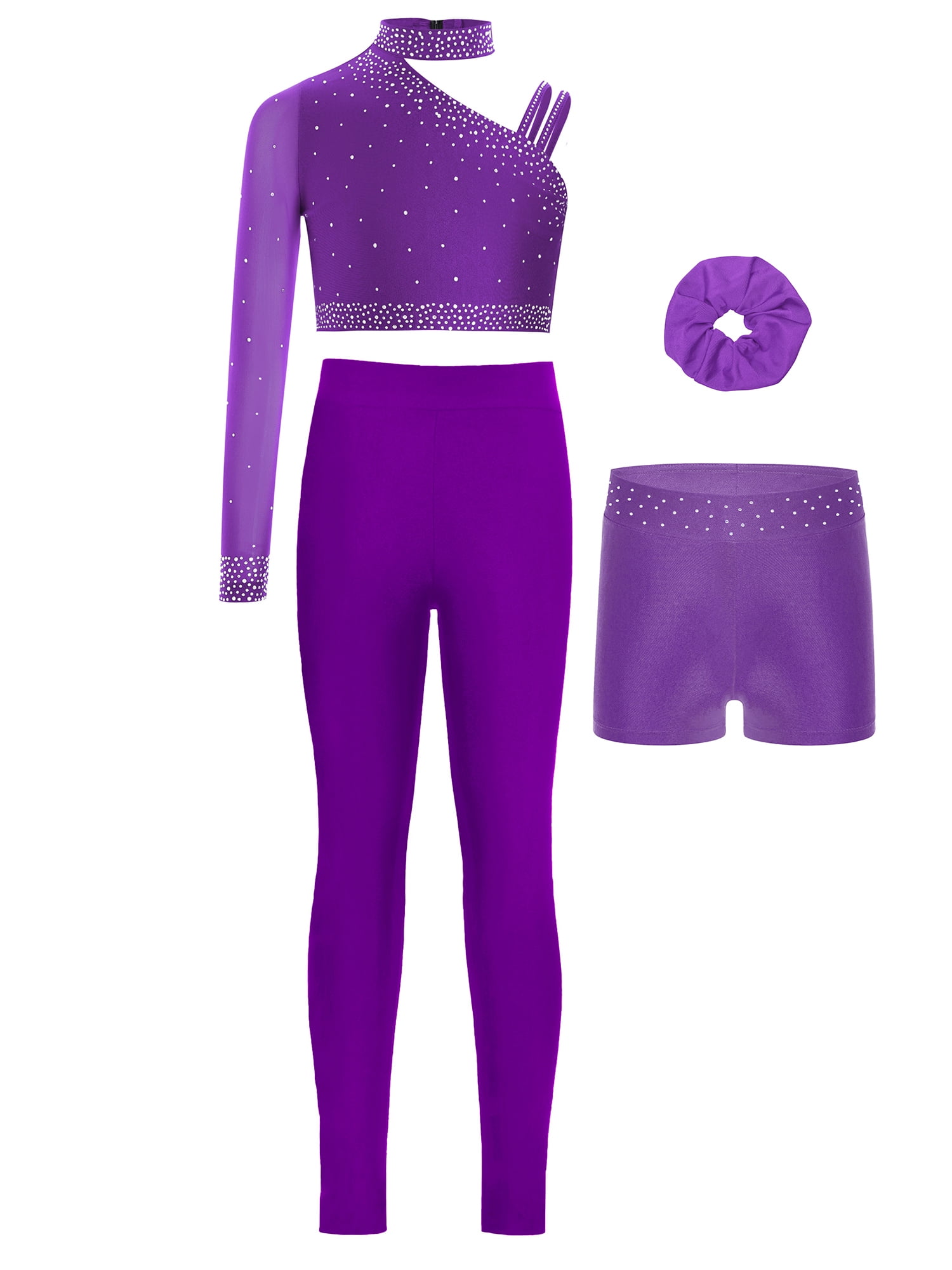 Haitryli Sports Outfits for Girls Athletic Tracksuit Sets Crop Top with ...