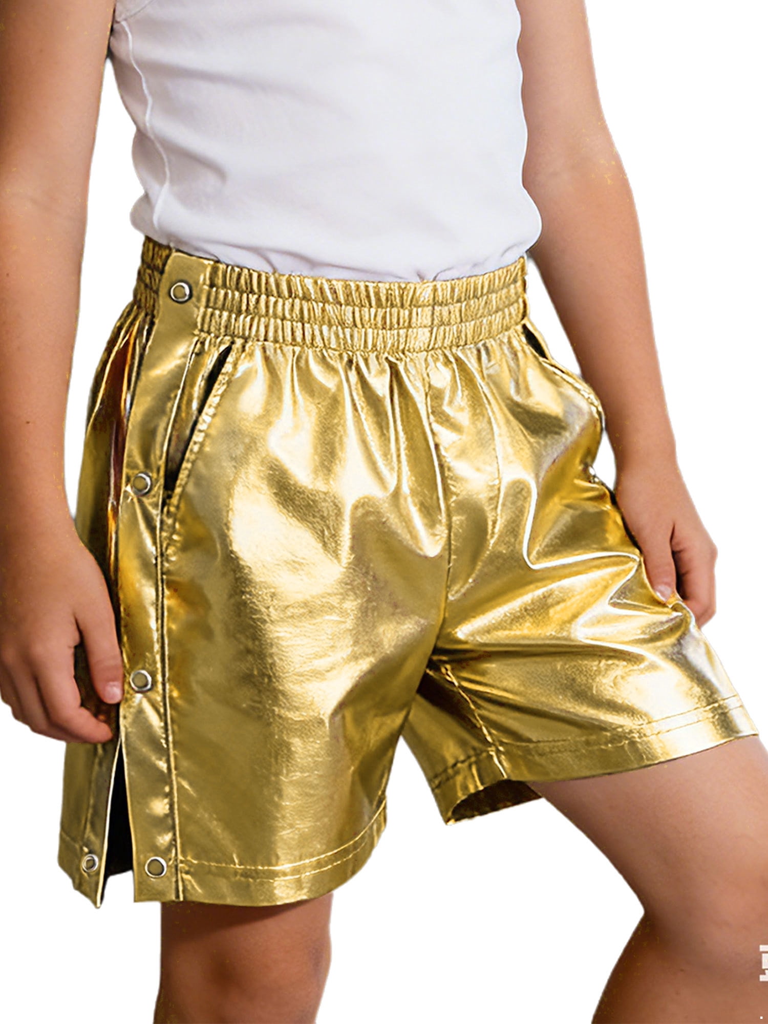 Haitryli Unisex Kids Adaptive Tear-Away Shorts Side Press Button Knee ...