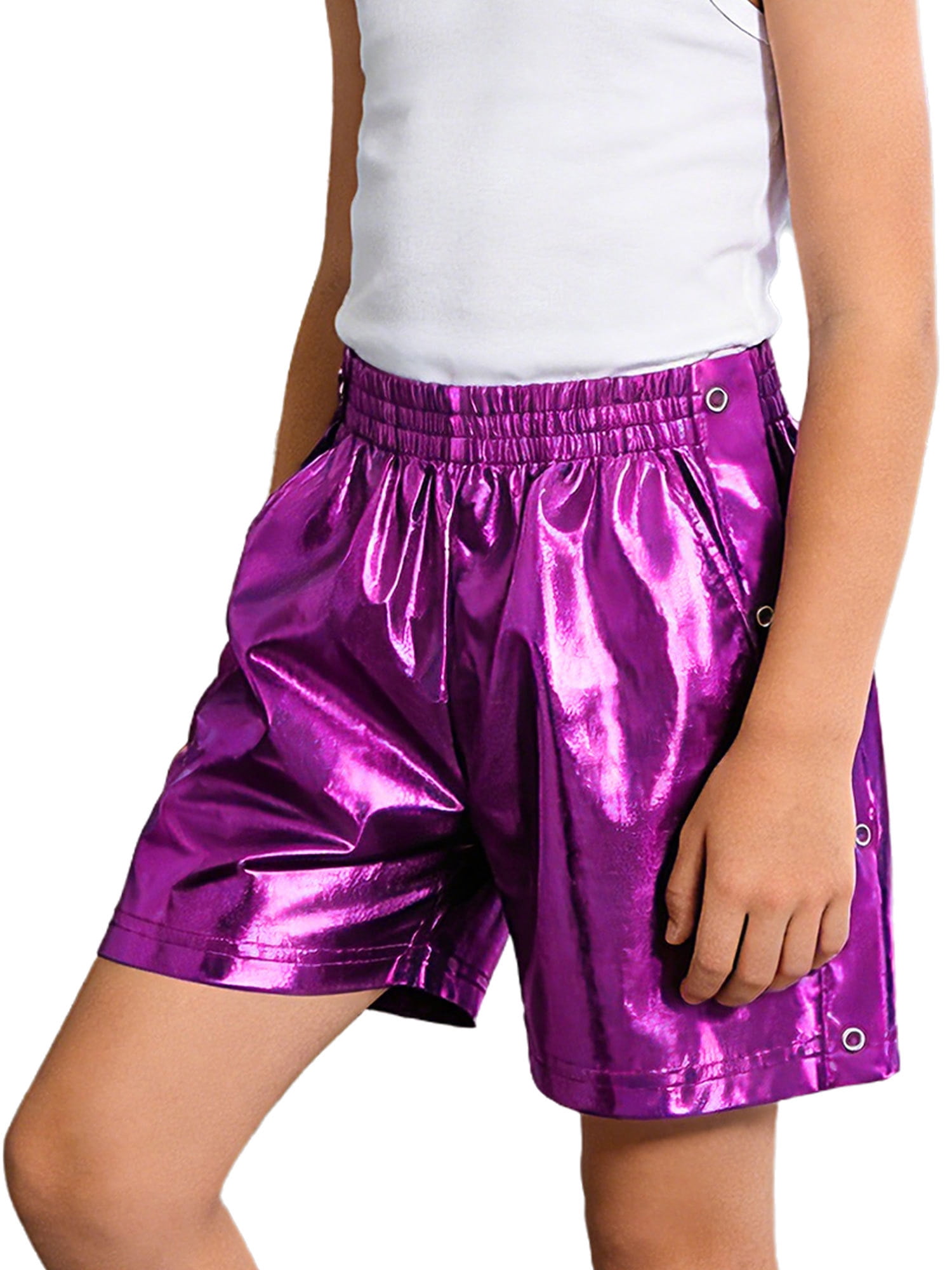 Haitryli Unisex Kids Adaptive Tear-Away Shorts Side Press Button Knee ...