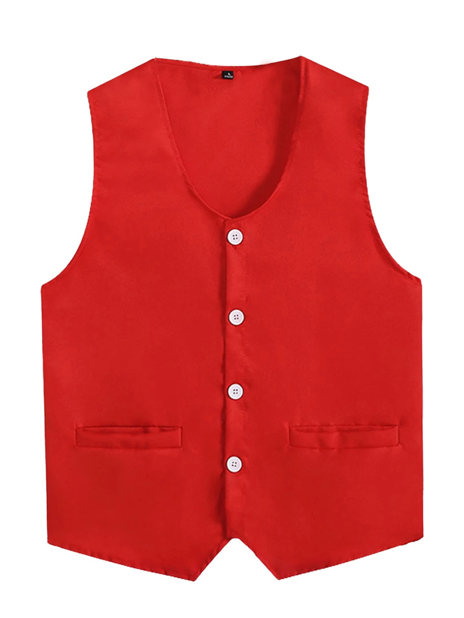 Haitryli Women Men Button Vest Volunteer Activity Vest Unisex Waiter ...