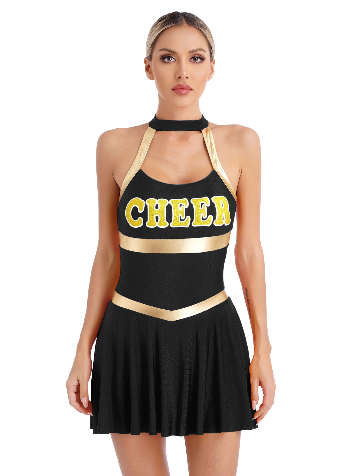 Haitryli Women's Adult Cheer Leader Uniform Fancy Dress Cheerleading ...