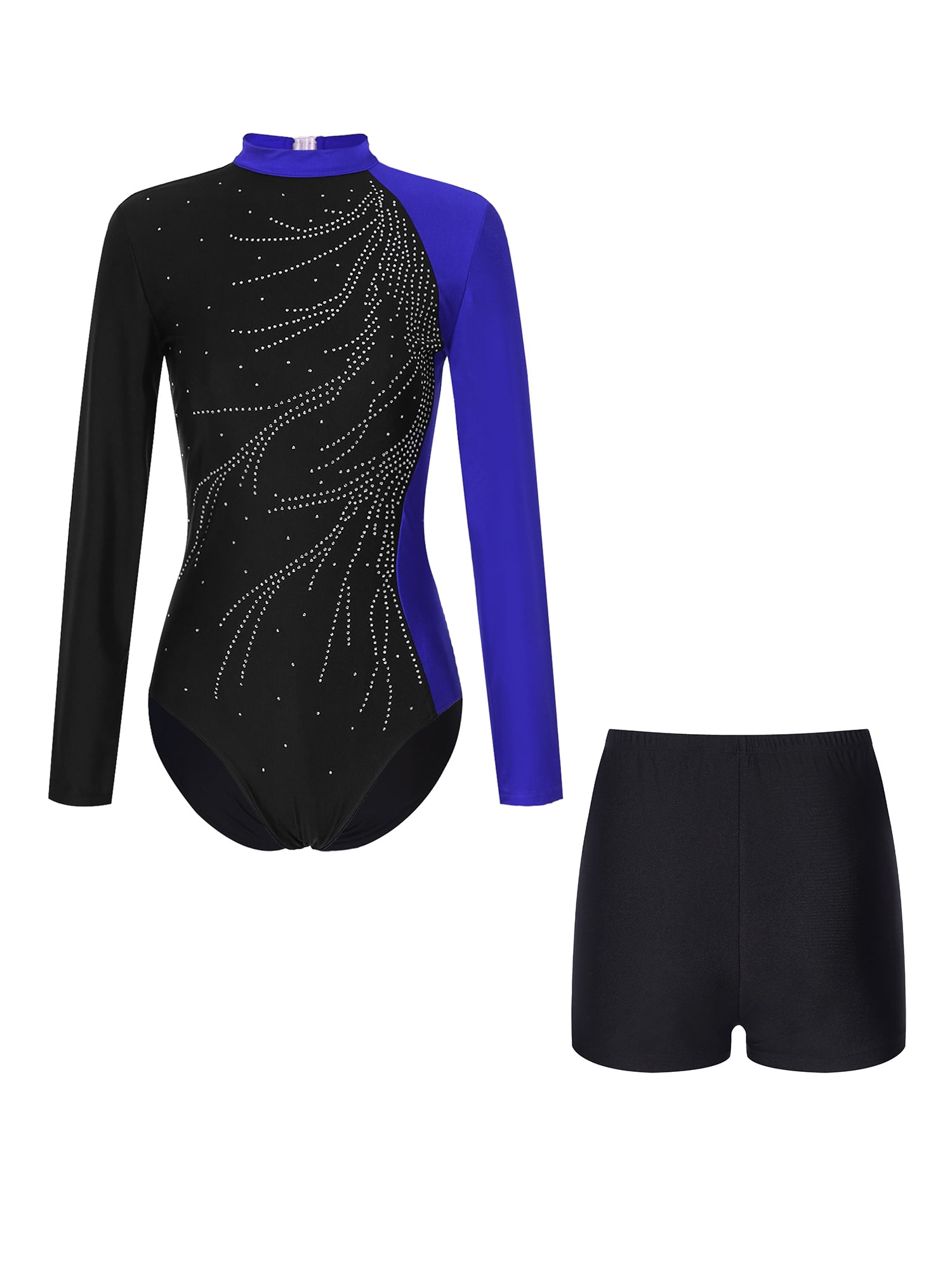 Haitryli Women's Ballet Dance Leotard Long Sleeve Gymnastics Unitard ...