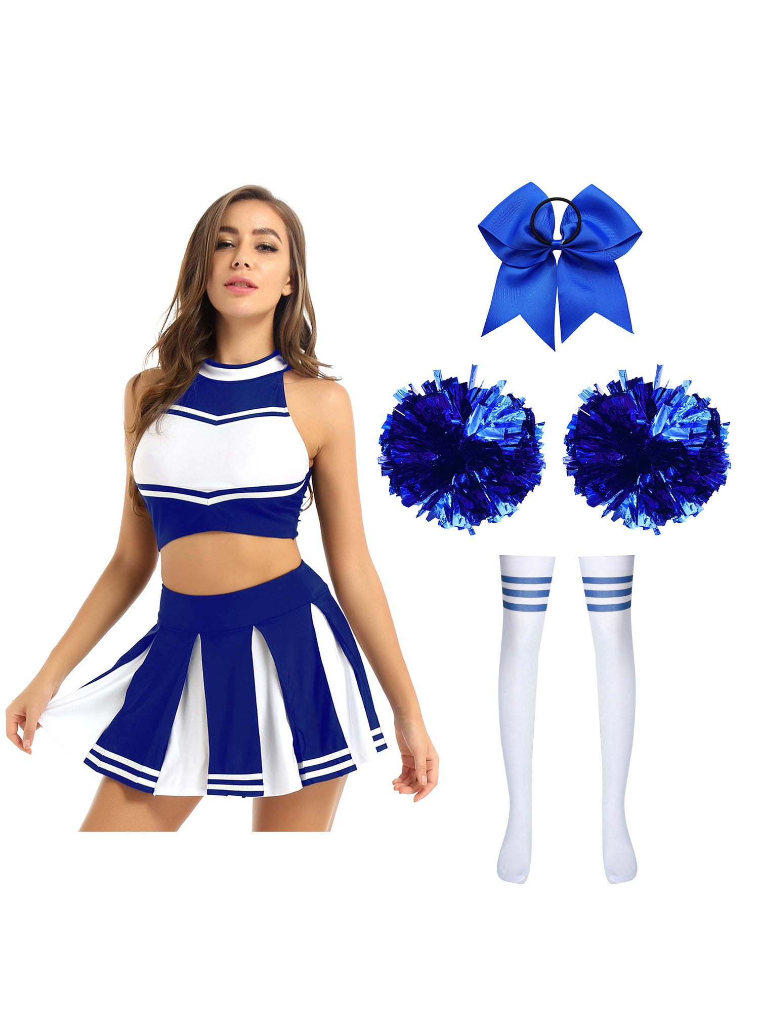 Haitryli Women's Cheer Leader Costume Uniform Cheerleading Uniform ...