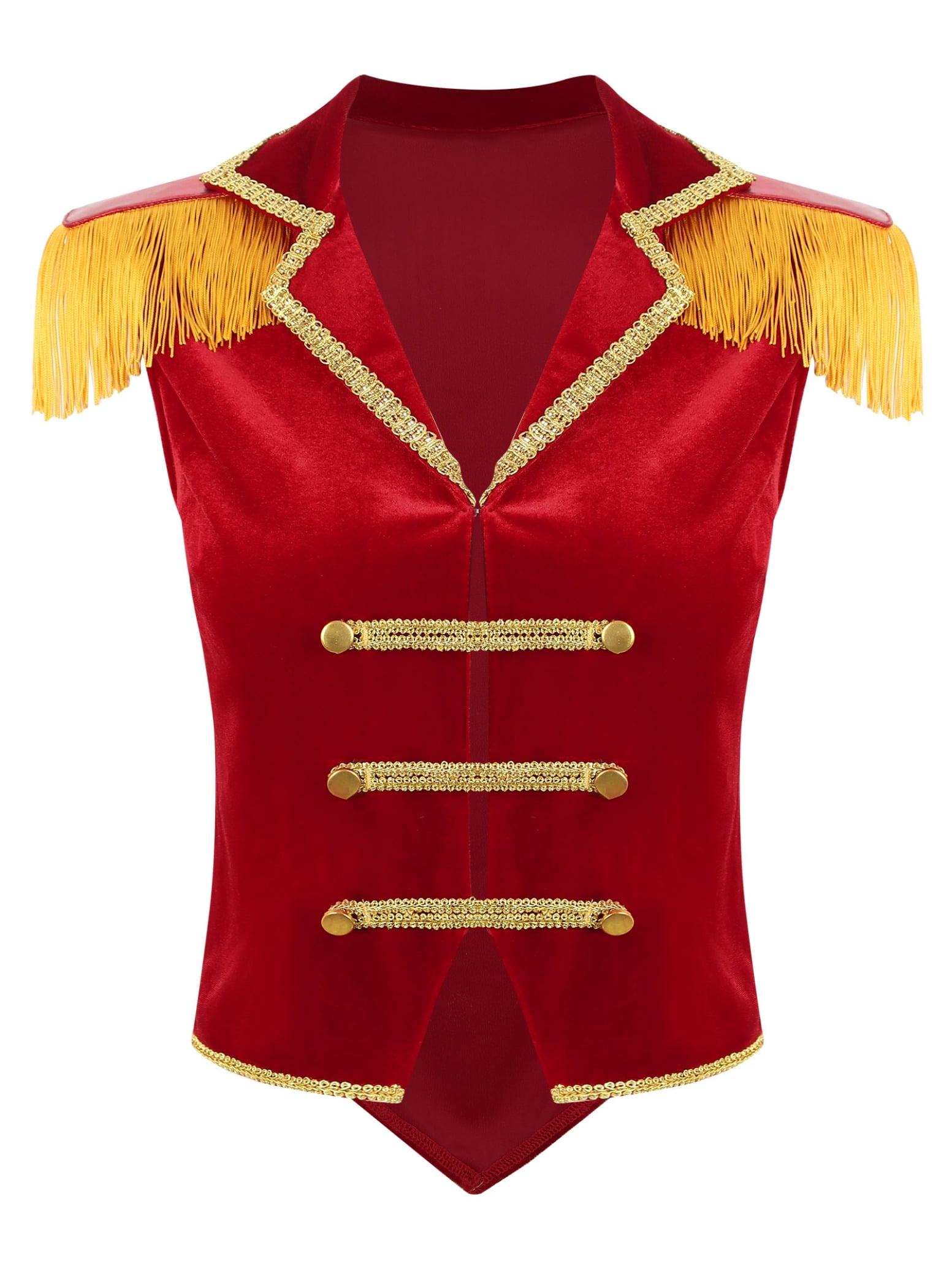 Haitryli Women's Circus Ringmaster Waistcoat Vest Velvet Tuxedo Uniform ...