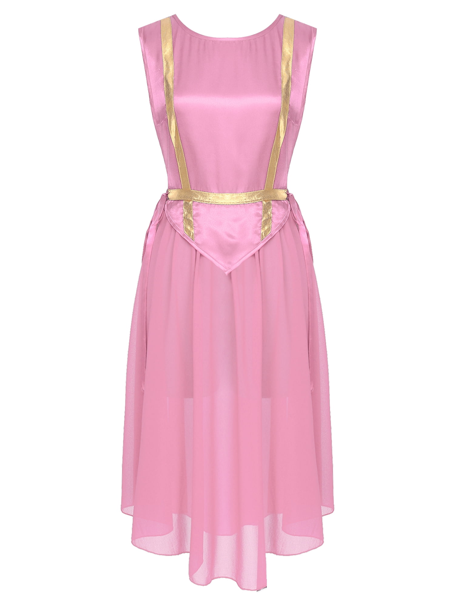 Haitryli Women's Layered Chiffon Praise Dance Dress Tunic Overlay ...