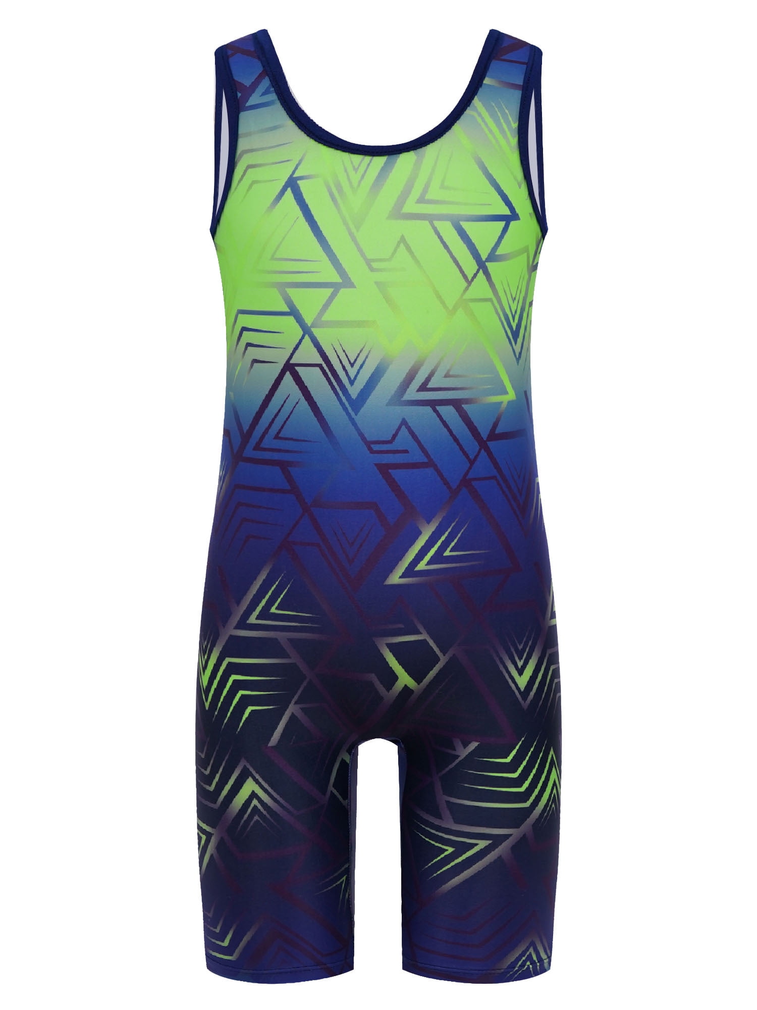 Haitryli Wrestling Singlets For Boys Geometric Printed Sleeveless Sport ...