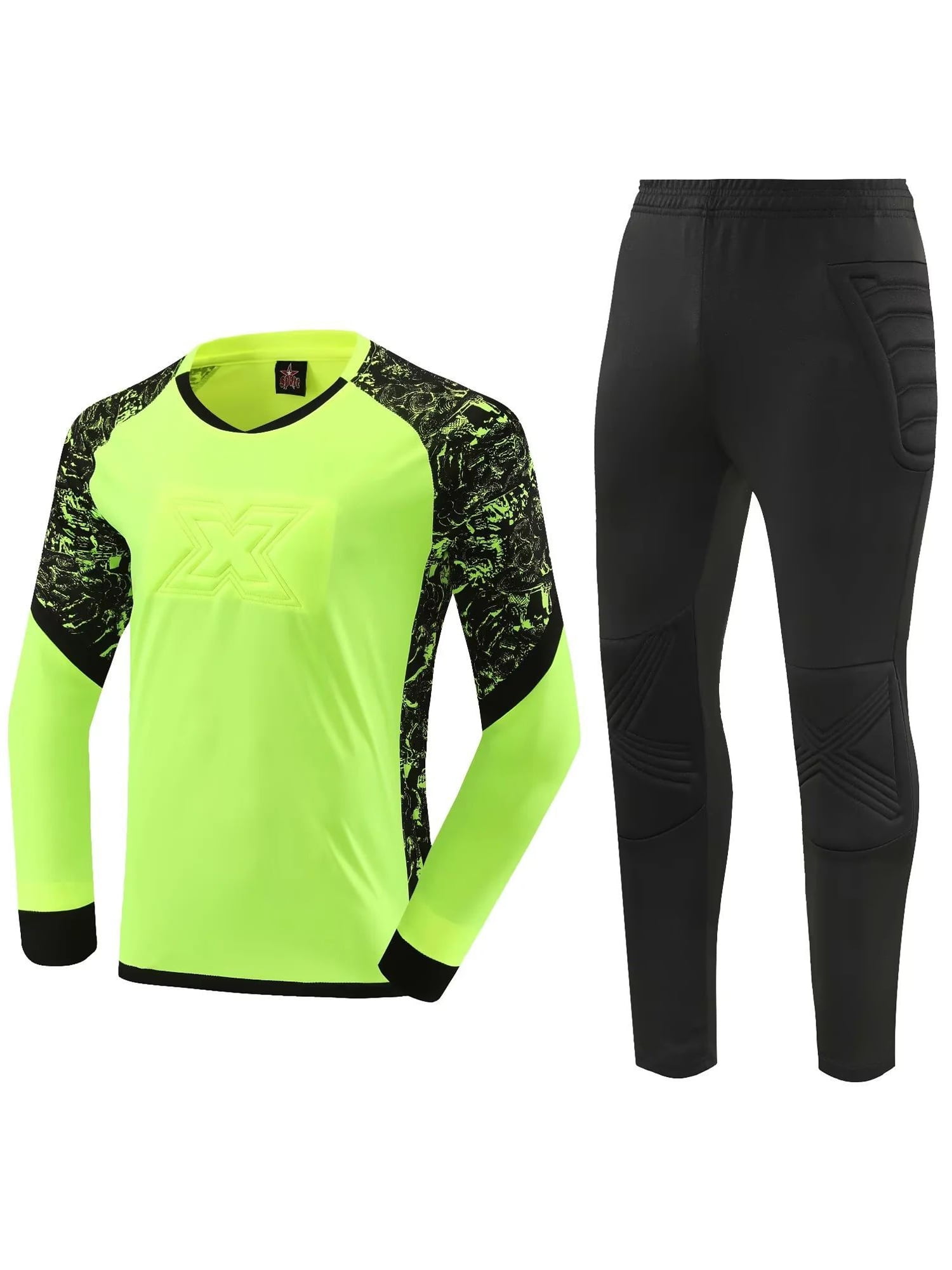 Haitryli Youth Boys Soccer Jersey Uniform Goalkeeper Goalie Outfits ...